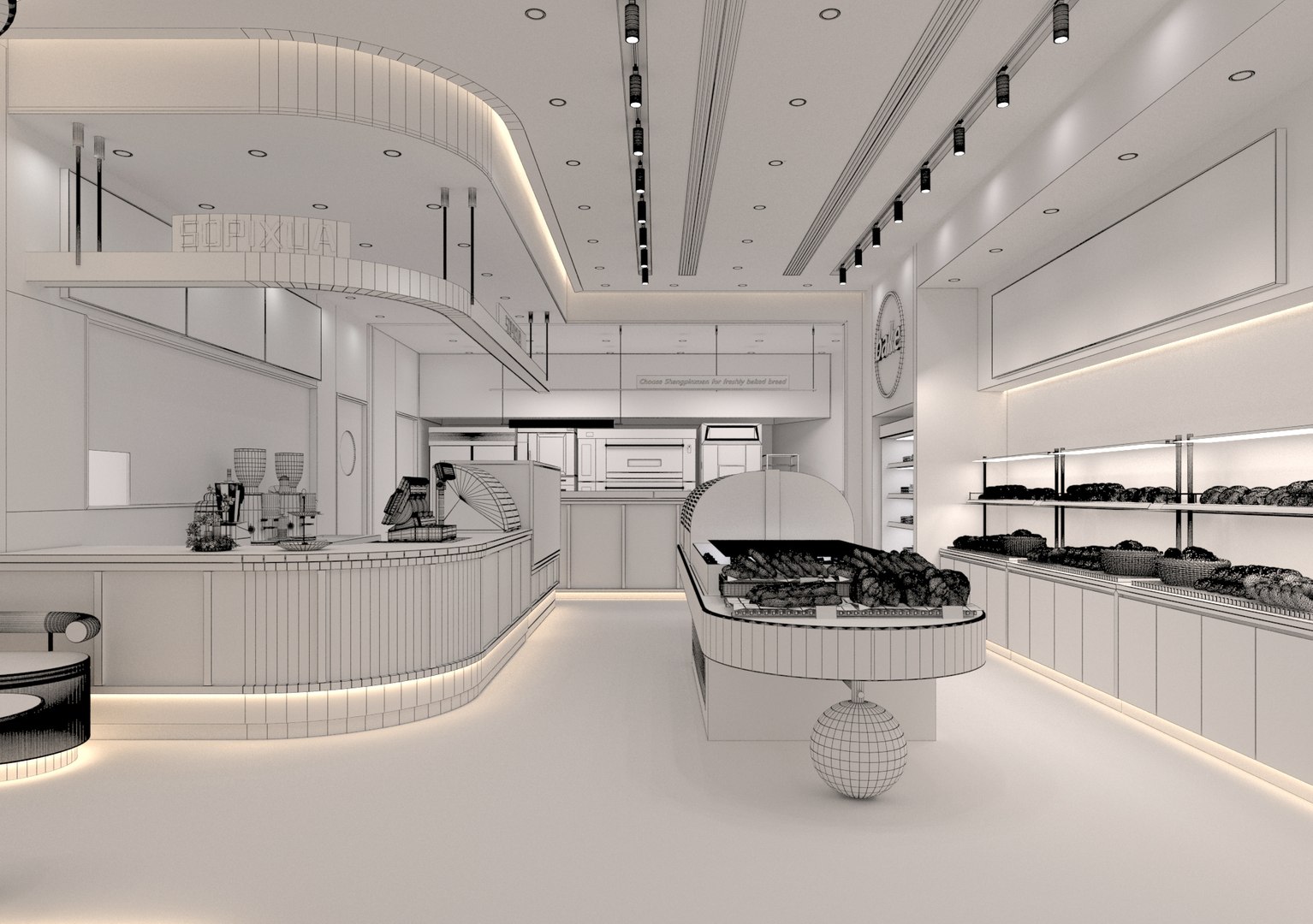 Modern Bakery Model - TurboSquid 2032979