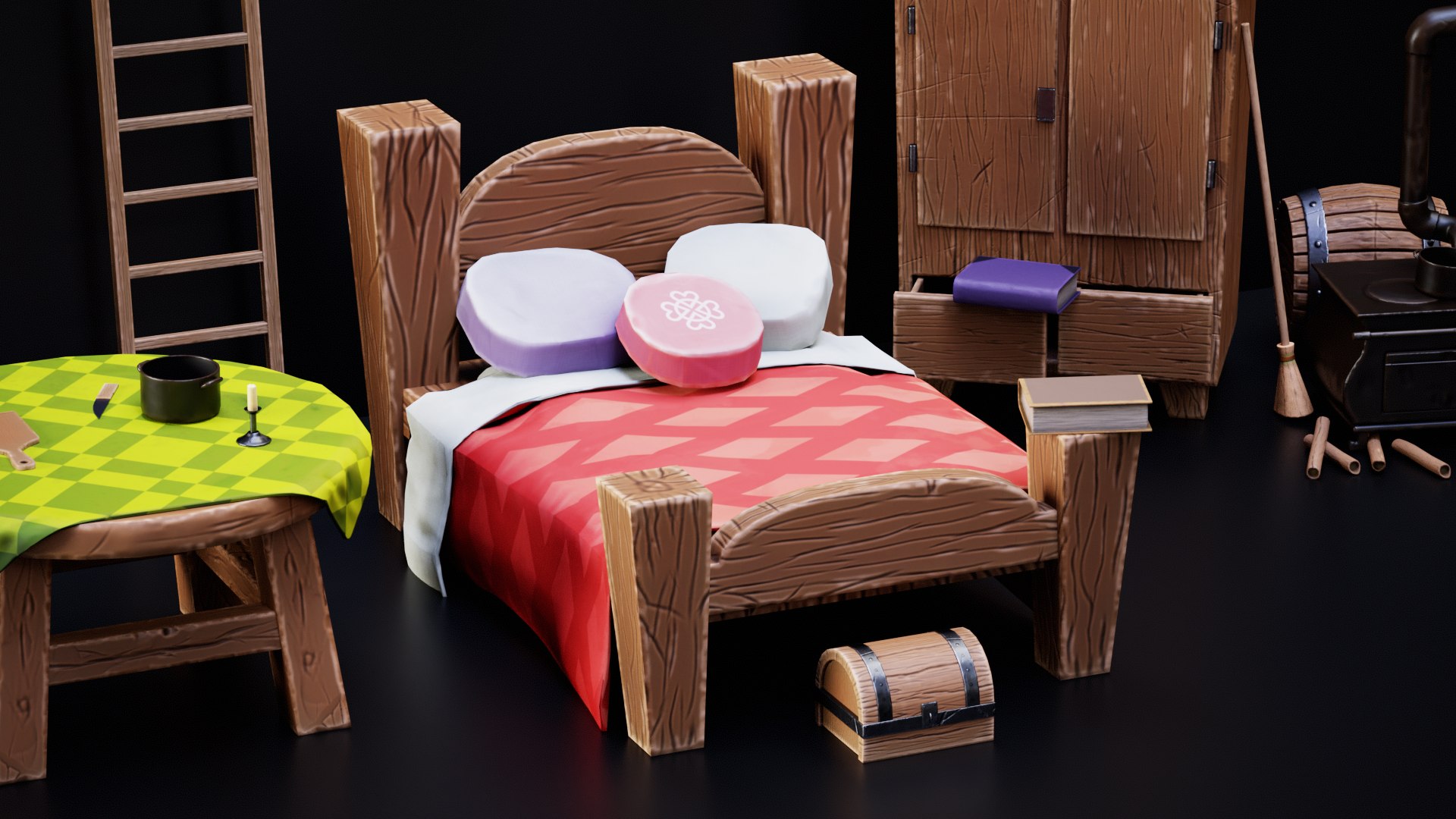 Stylized Interior Props Model - TurboSquid 2276616