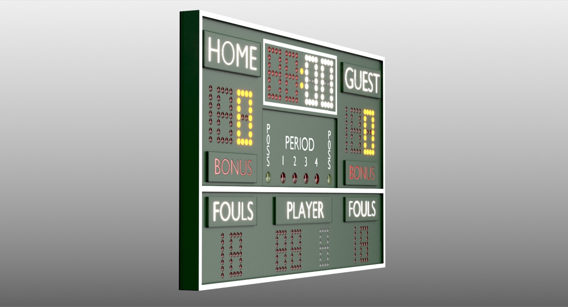 3D Realistic Scoreboard - TurboSquid 1293776
