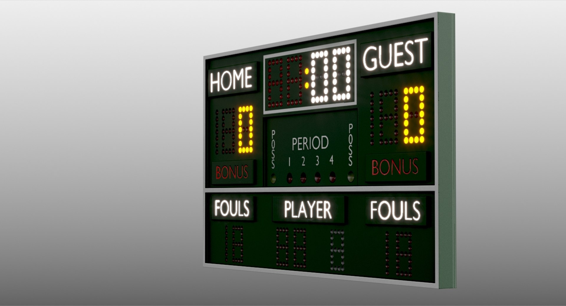 3D Realistic Scoreboard - TurboSquid 1293776