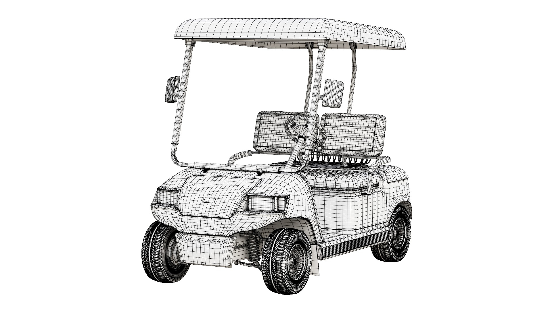3D Golf Cart ECAR LT-A2D - TurboSquid 2314655