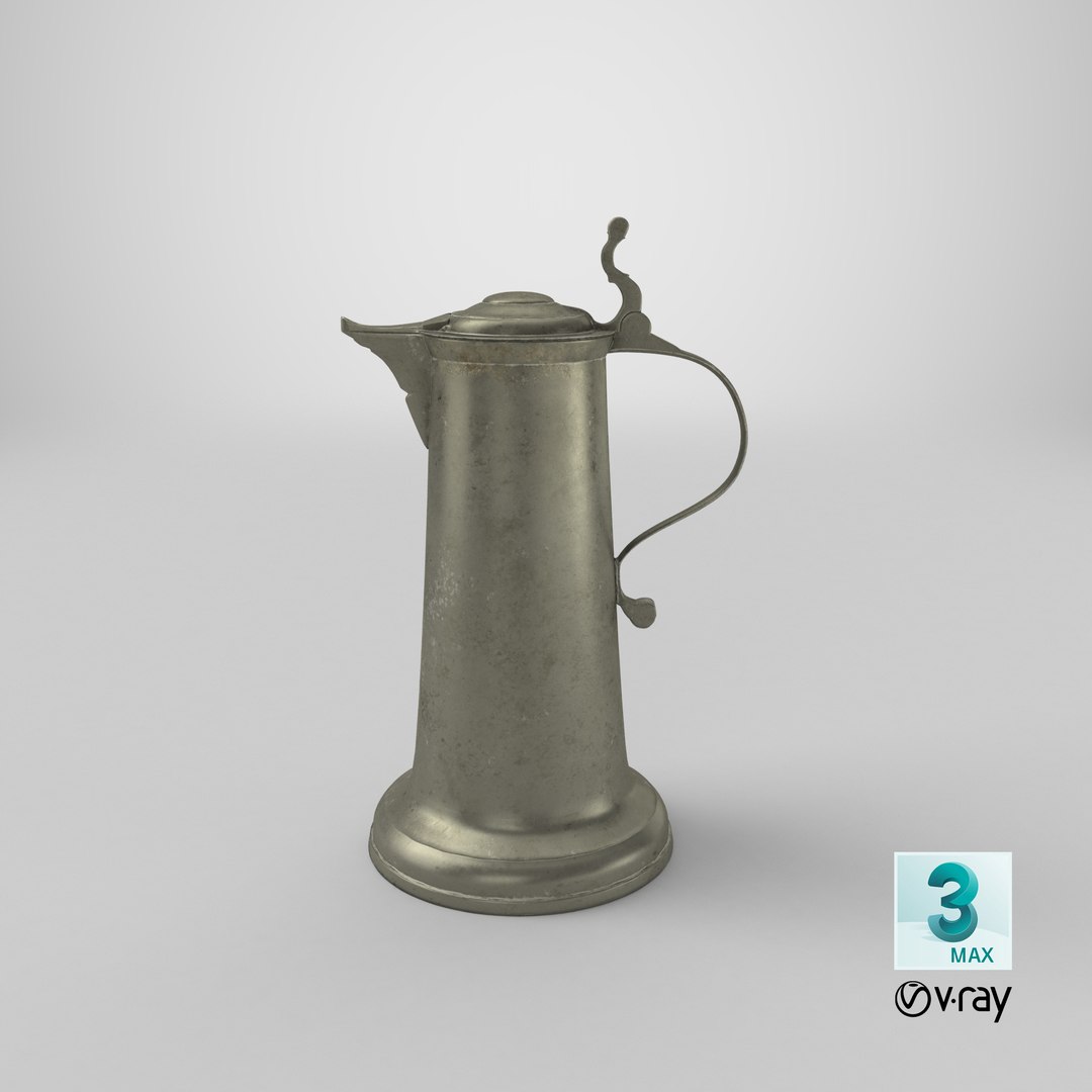 Pewter-pitchers---tall-pitcher 3D Model - TurboSquid 1167499
