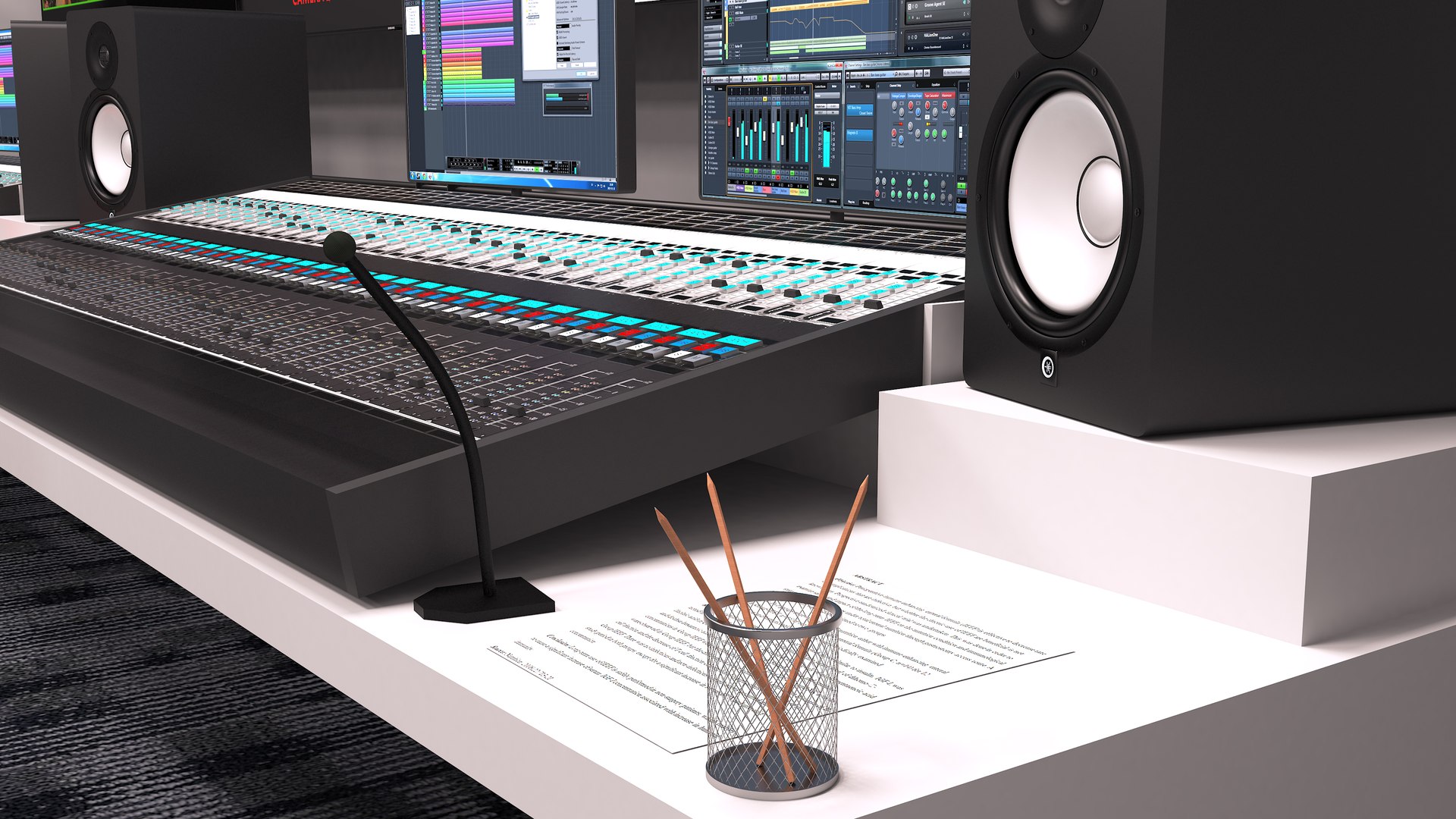 3D Tv Production Control Room - TurboSquid 1804316