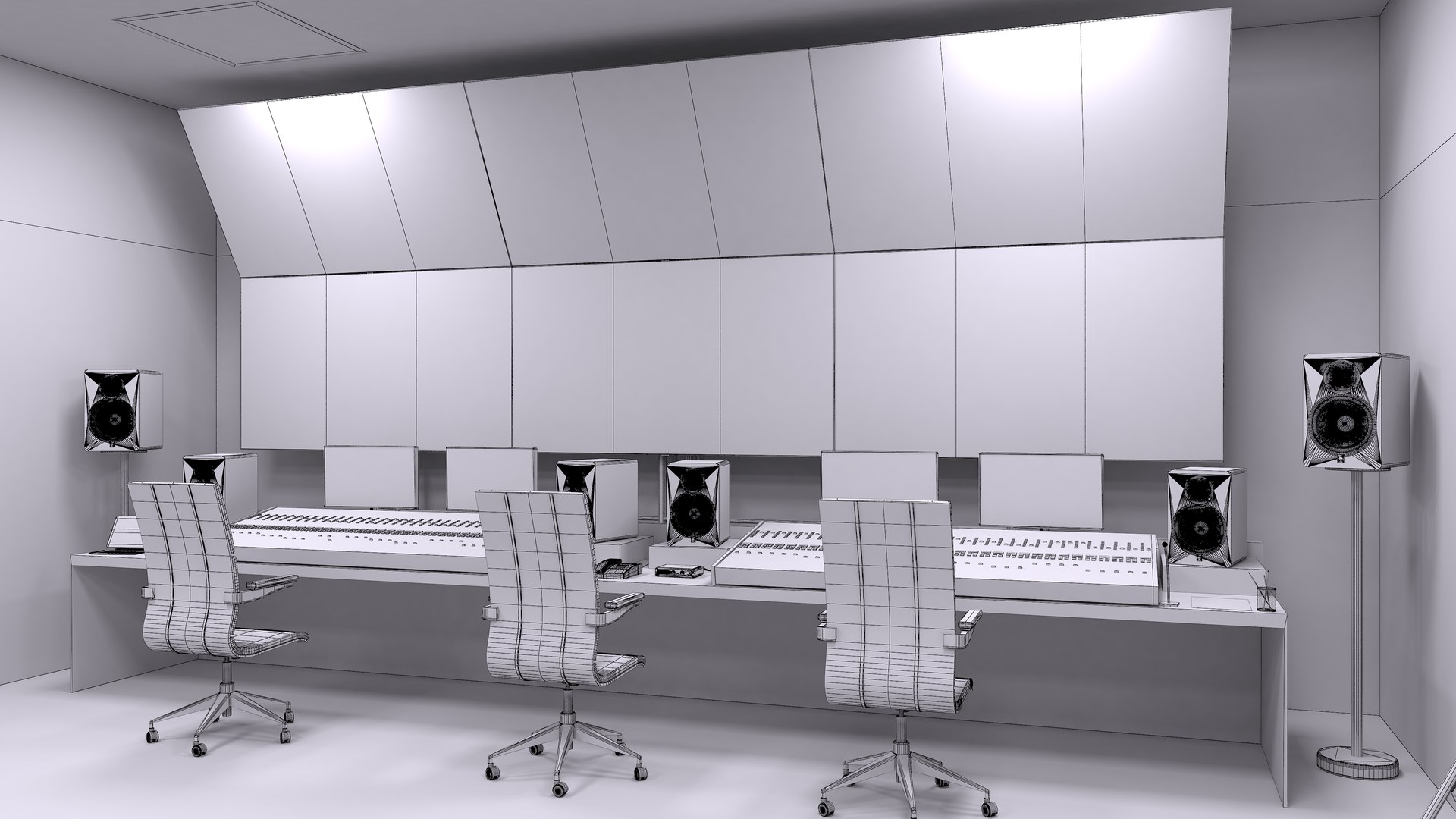 3D Tv Production Control Room - TurboSquid 1804316