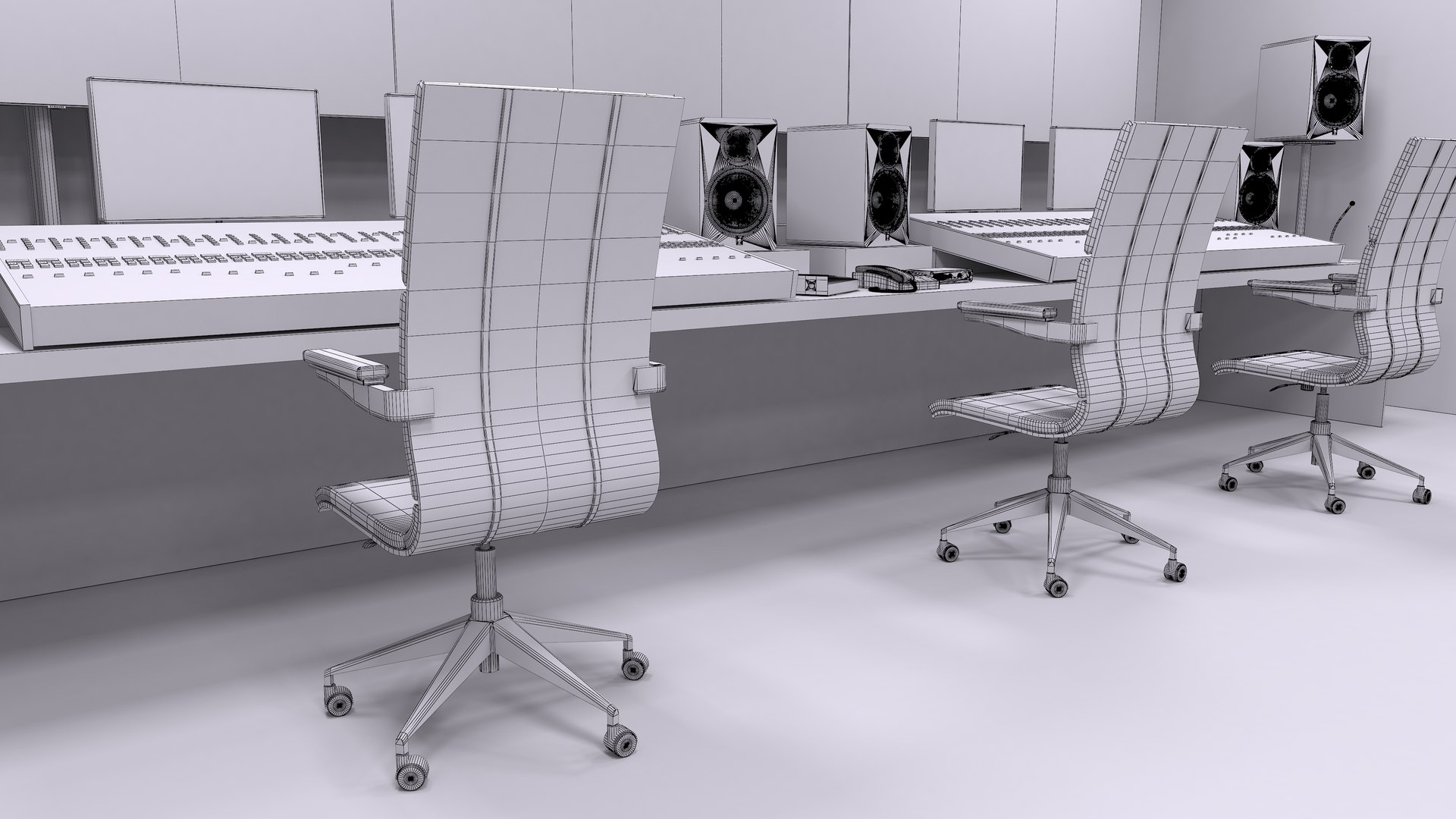 3D Tv Production Control Room - TurboSquid 1804316