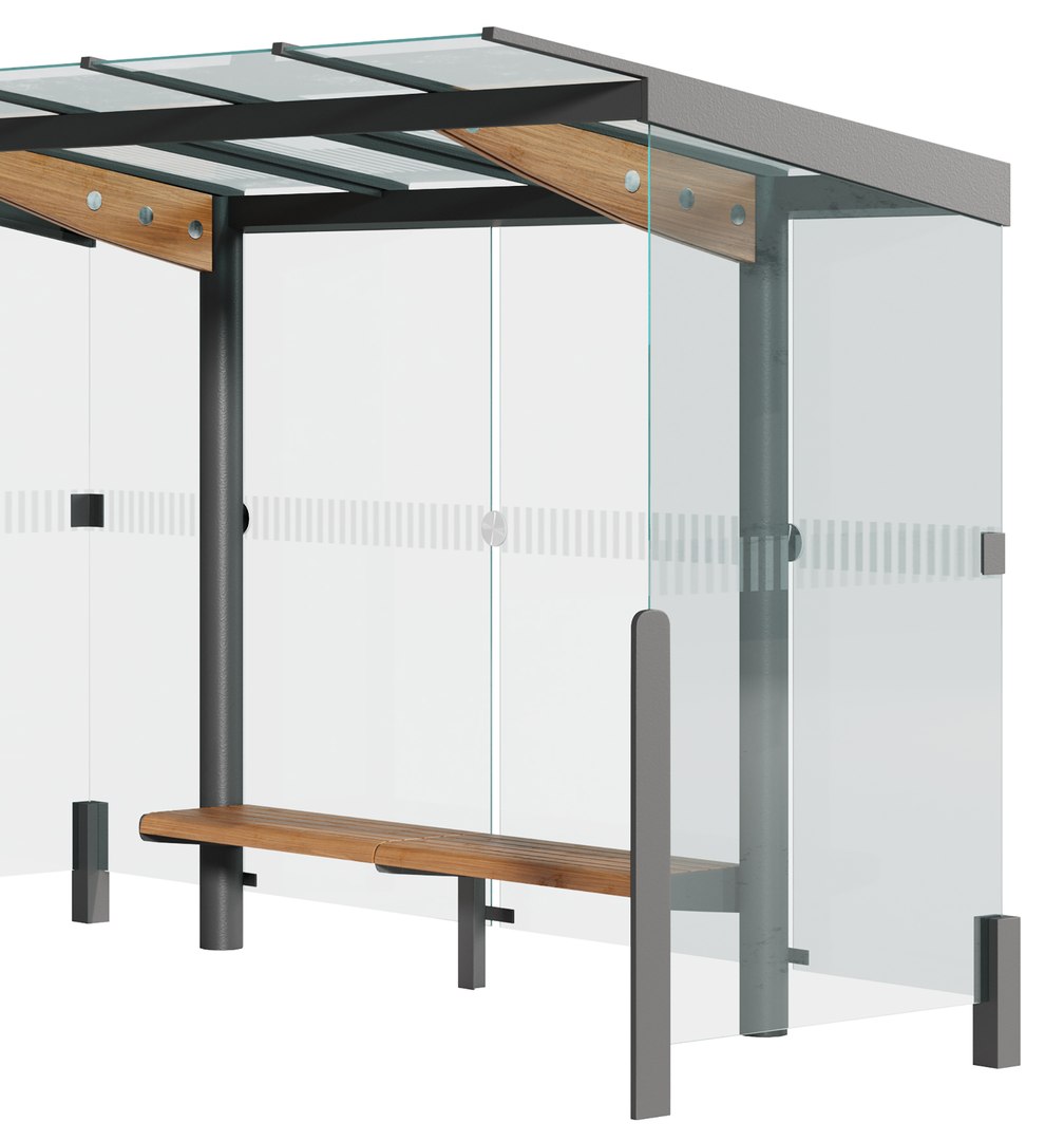 Bus Stops Set 3D Model - TurboSquid 2389142