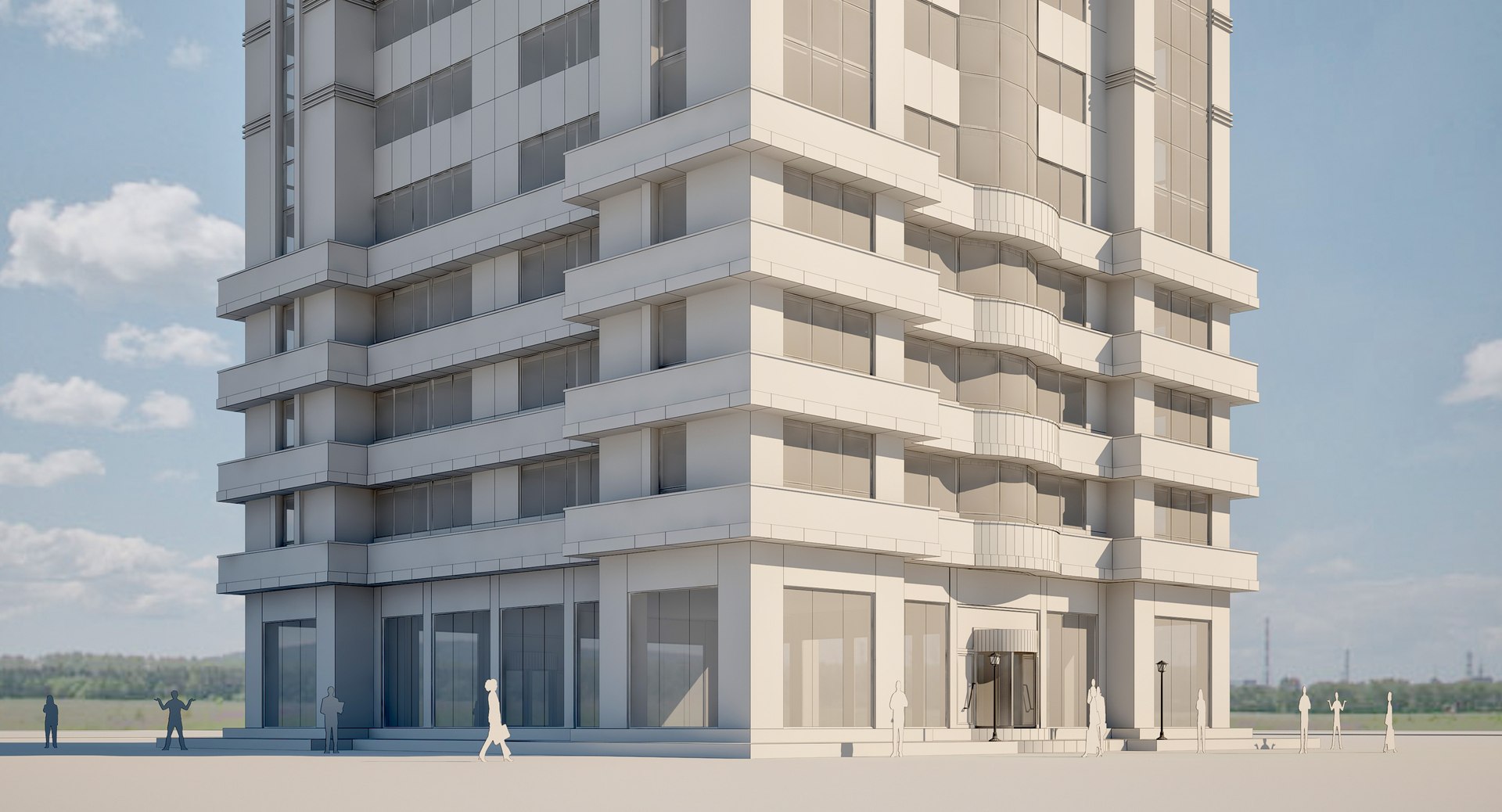 3D 20 Floor Building - TurboSquid 1328501