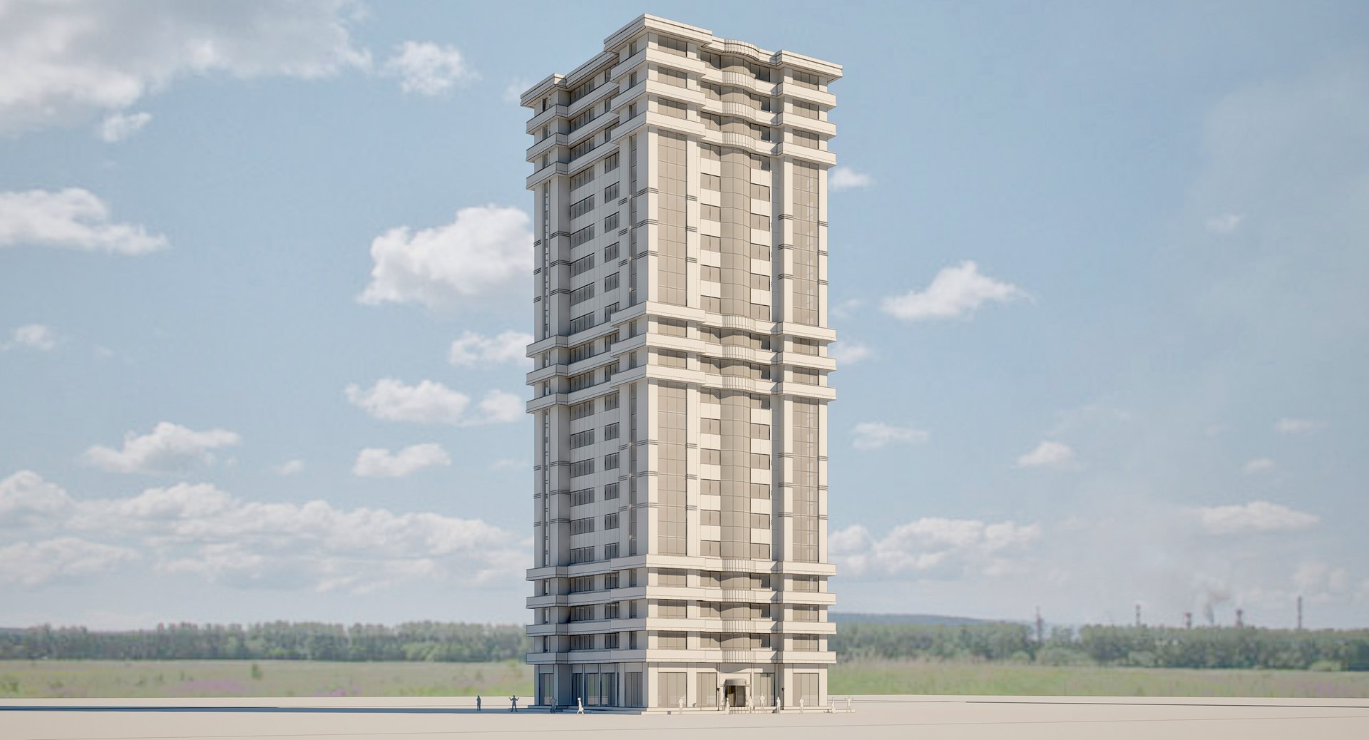 3D 20 Floor Building - TurboSquid 1328501