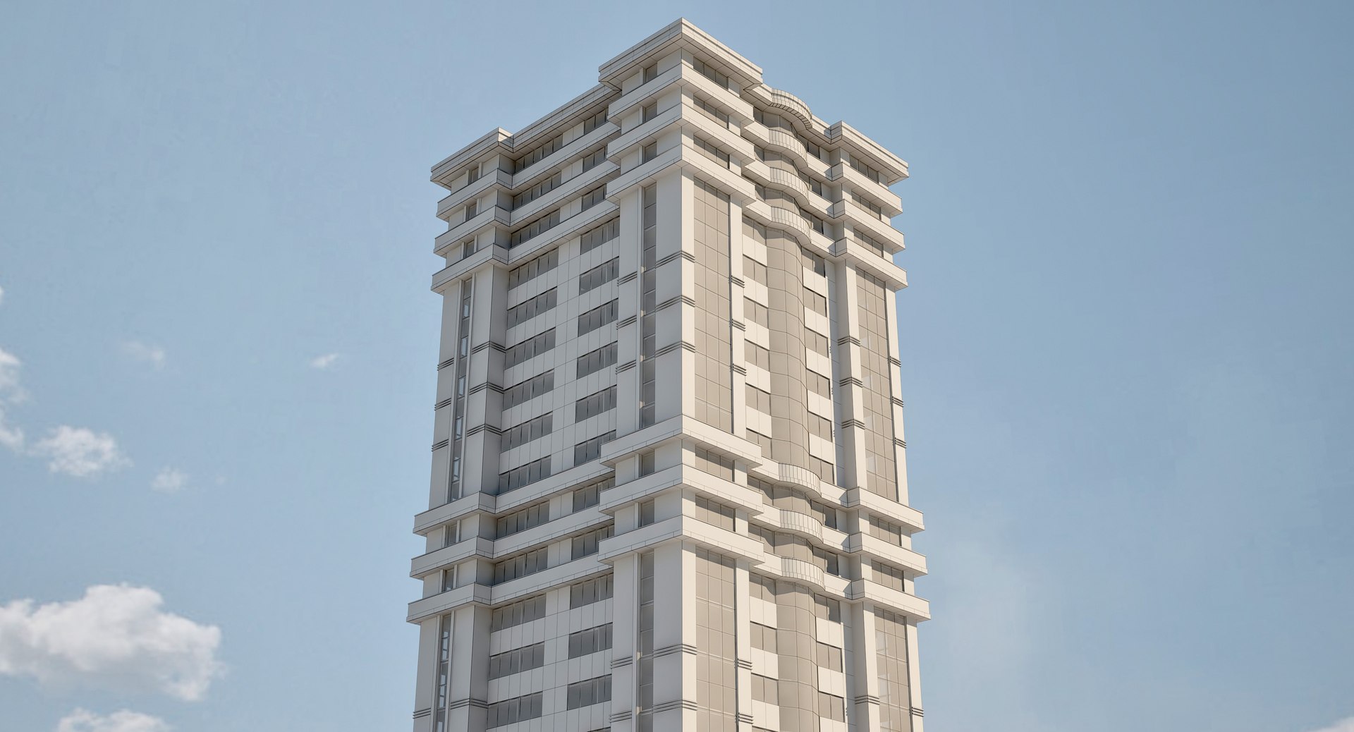 3D 20 Floor Building - TurboSquid 1328501