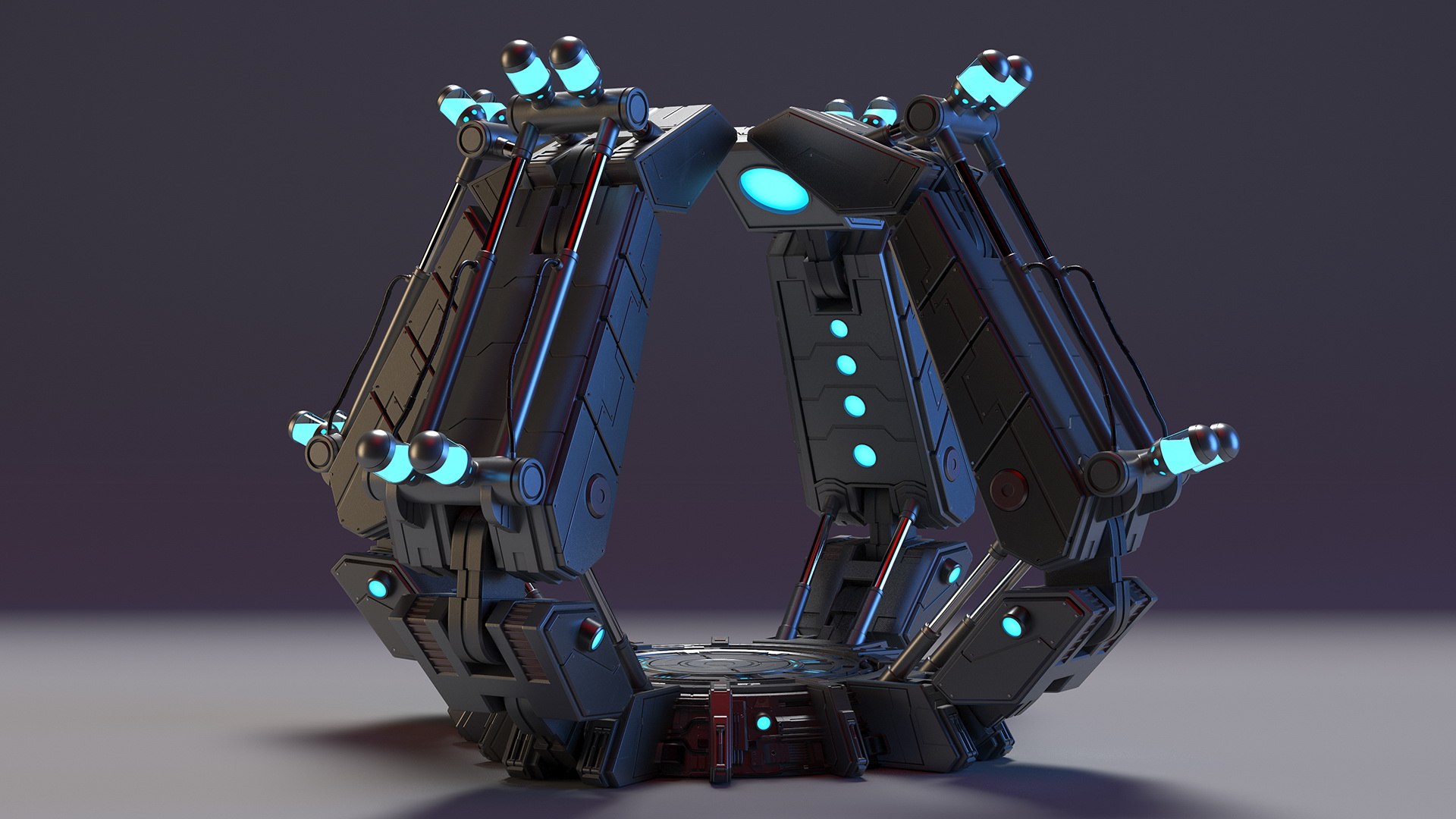3D Futuristic Teleport Platform - TurboSquid 2194886