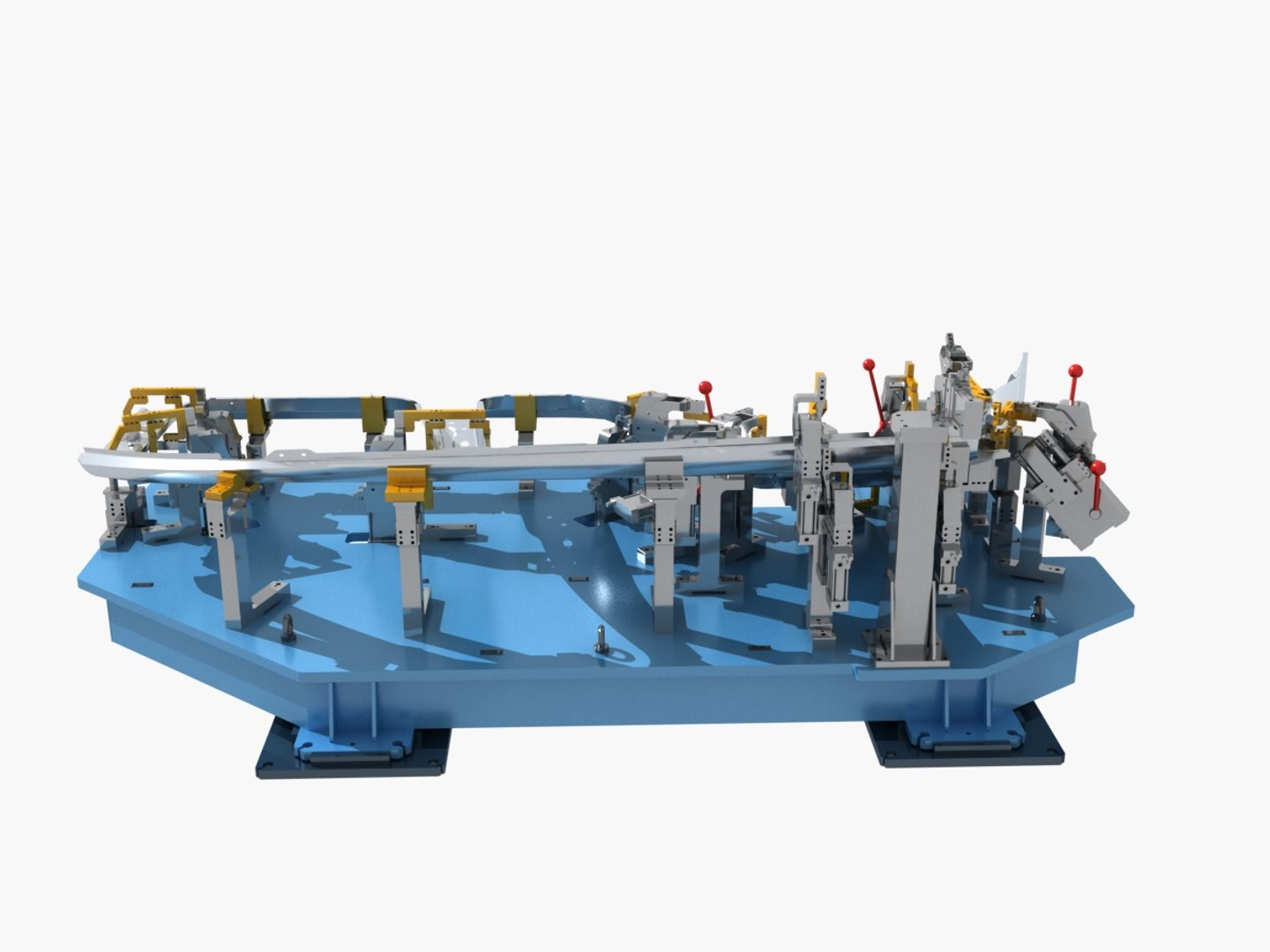 Industrial Equipment 38-Car Side Panel Outer Welding Fixture 3D model ...