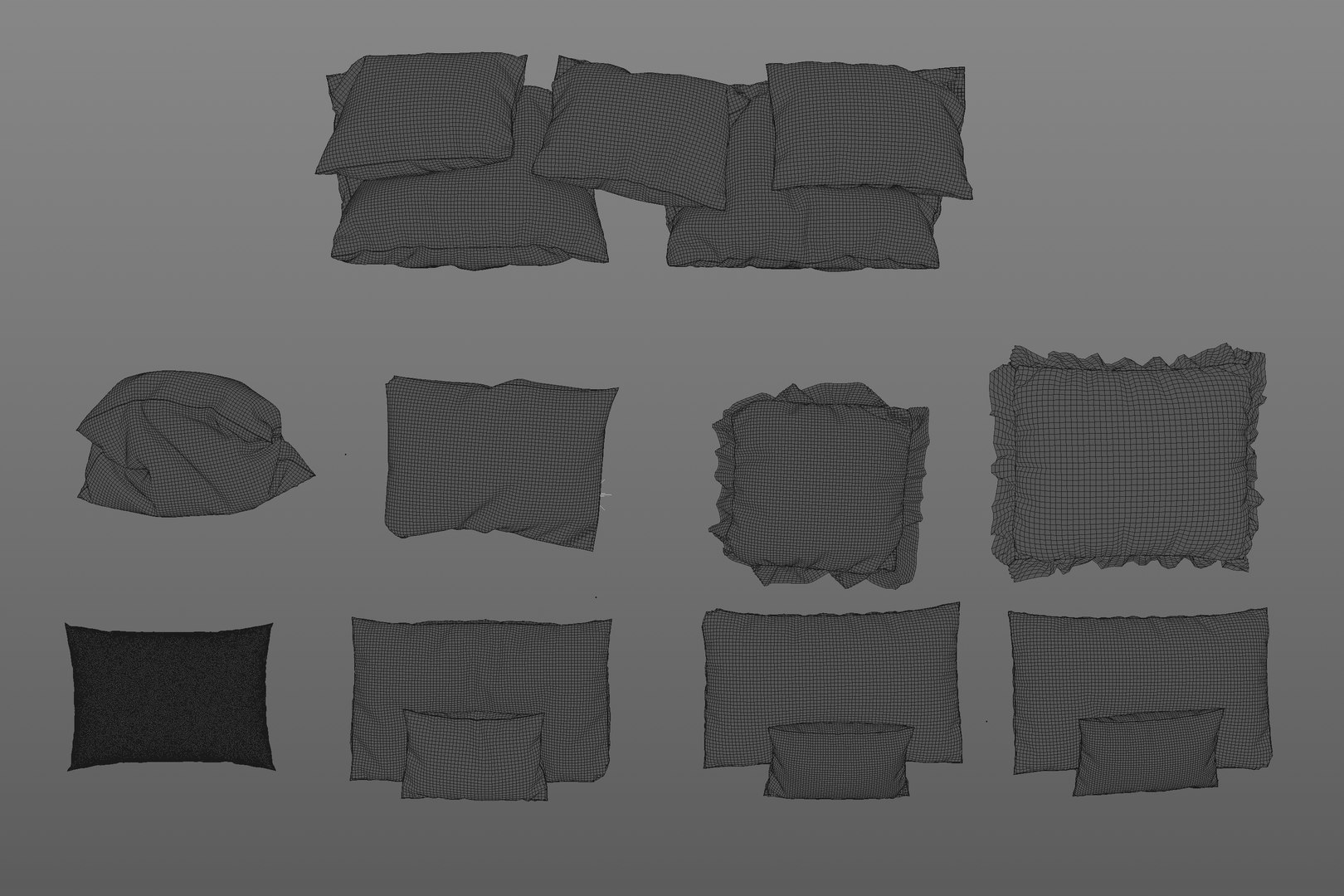 3D Pillows Collection - TurboSquid 2178627
