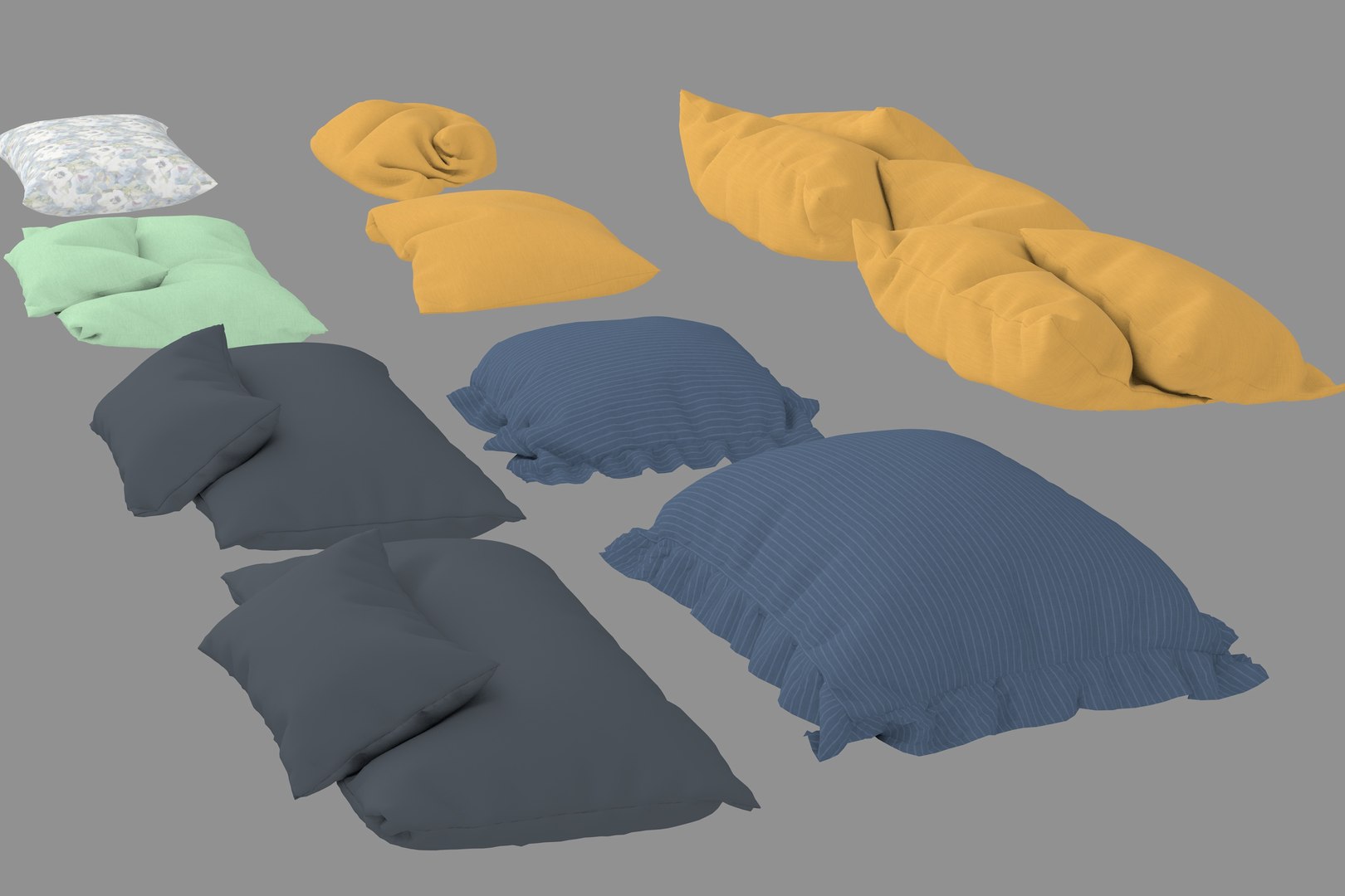 3D Pillows Collection - TurboSquid 2178627