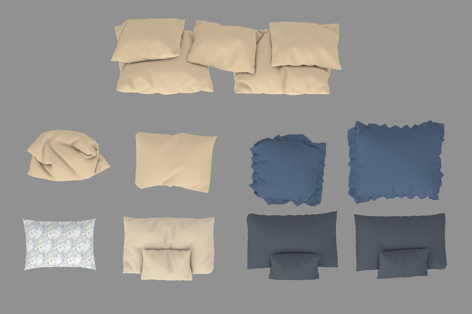 3D Pillows Collection - TurboSquid 2178627