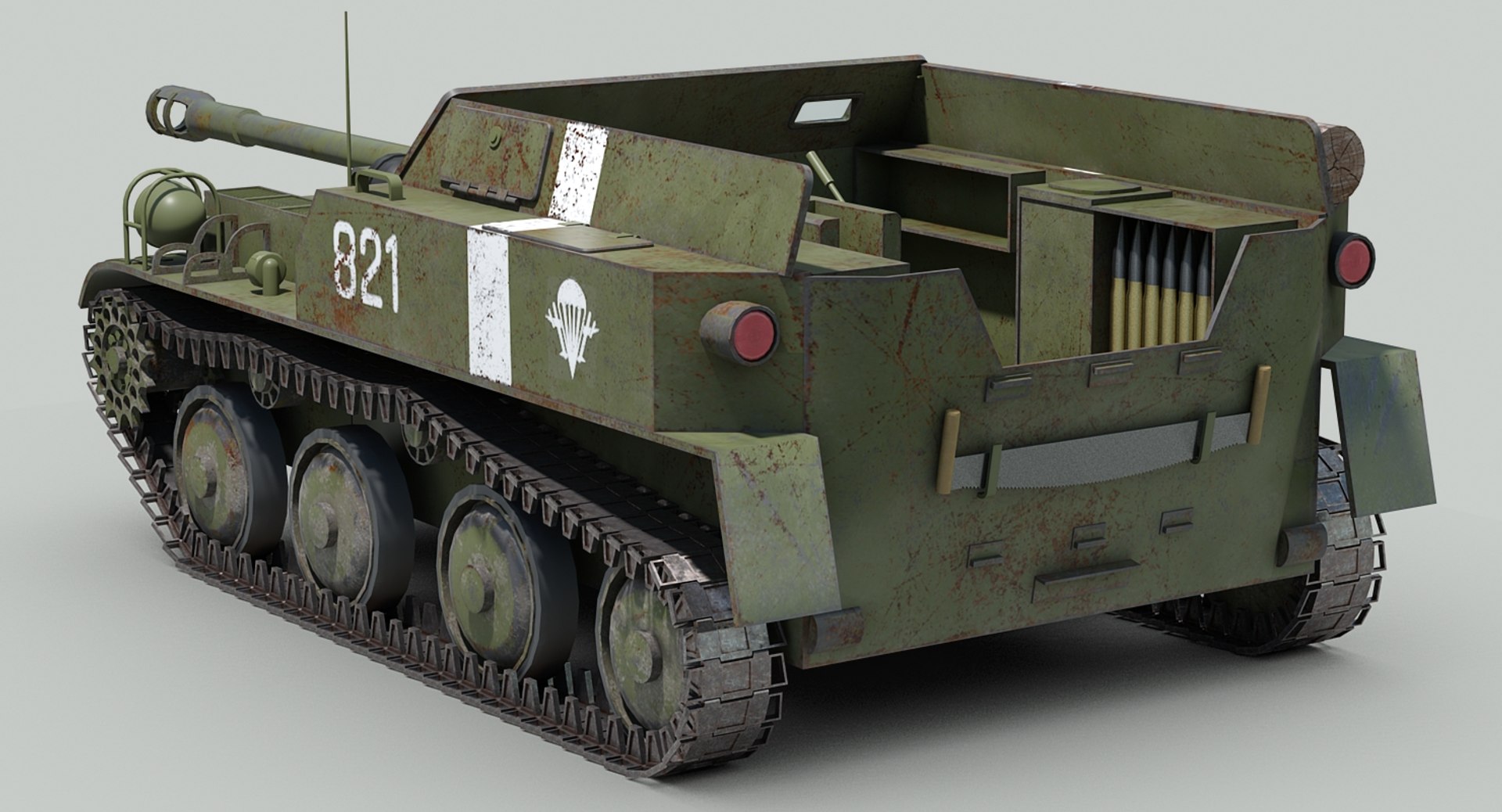 3D Ww2 Soviet Asu 57 - TurboSquid 1419369