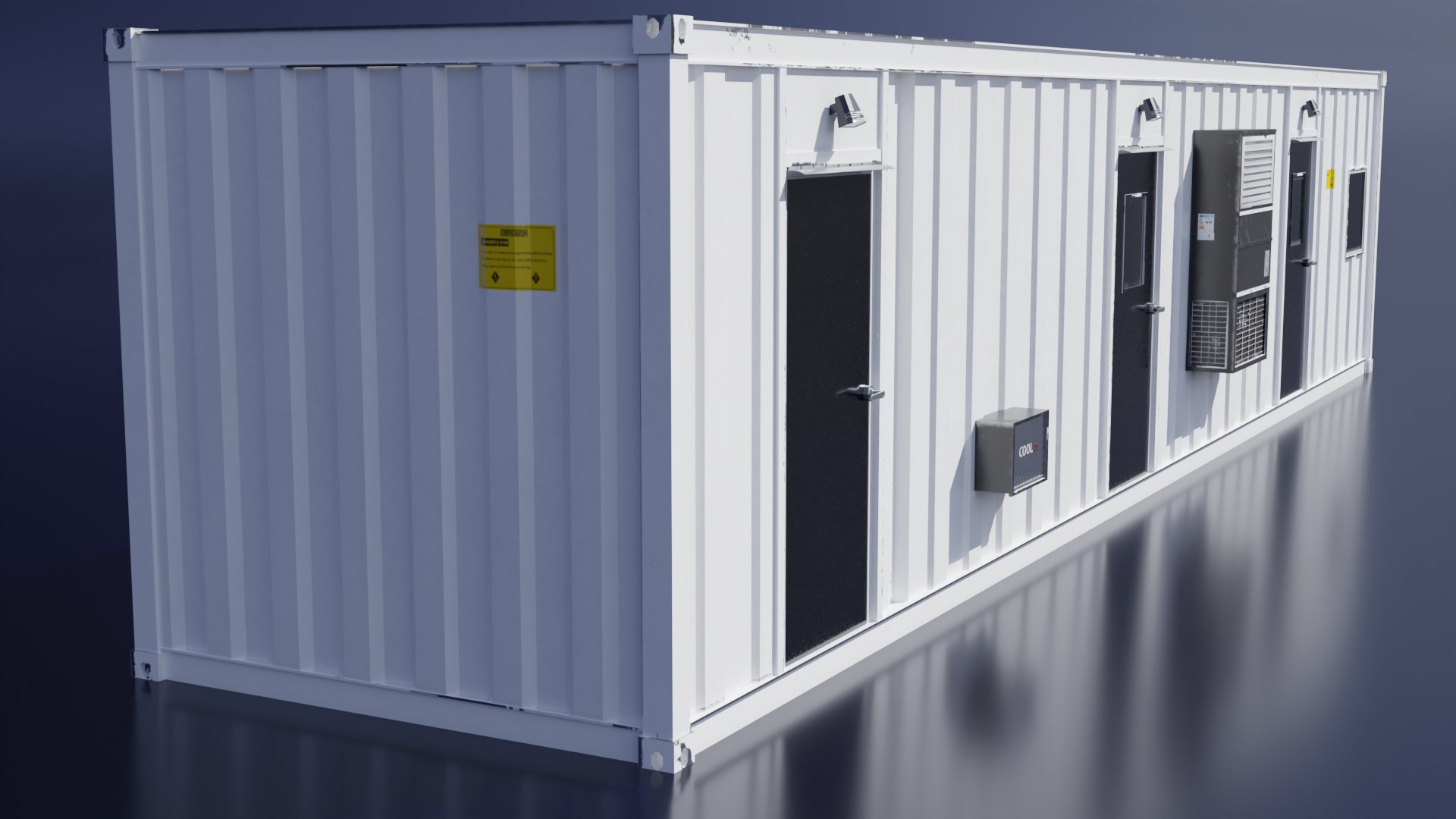 Shipping Container Laboratory Or Conex Low Poly 3D Model - TurboSquid ...