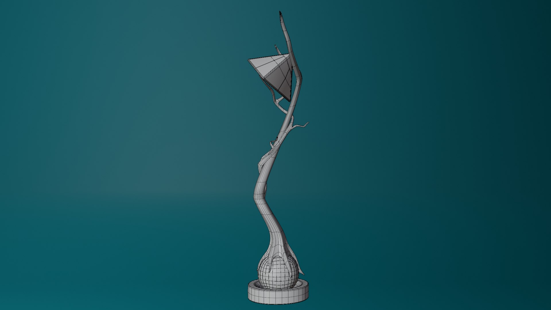 Metal Tree Sculpture And Street Light 1 3D Model - TurboSquid 1795894