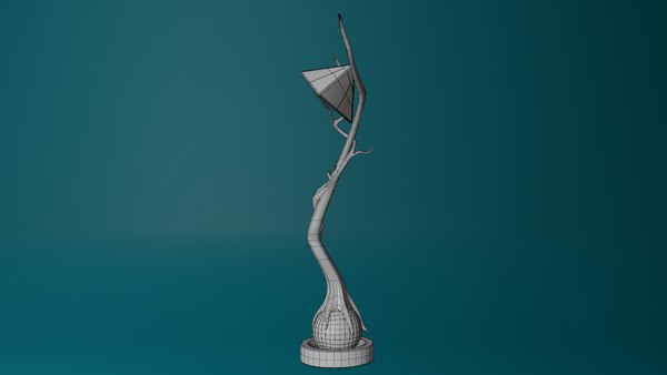 Metal tree sculpture and street light 1 3D model - TurboSquid 1795894
