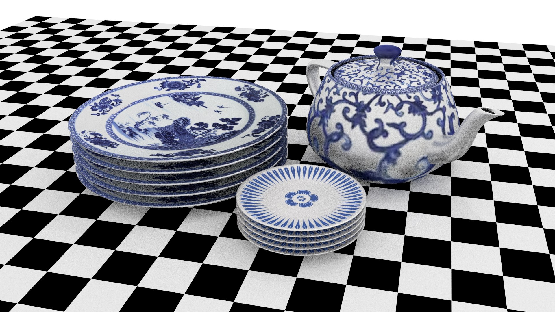 Set Porcelain 3d 3ds