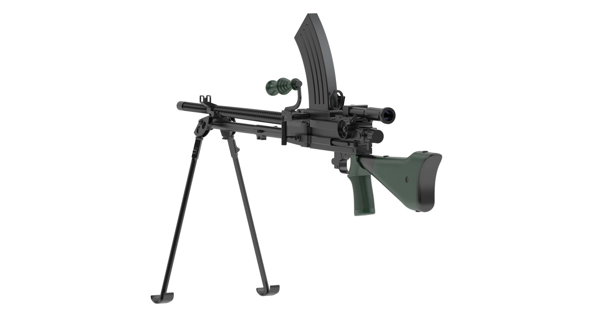 3D Type 96 Light Machine Gun Model - TurboSquid 1806140