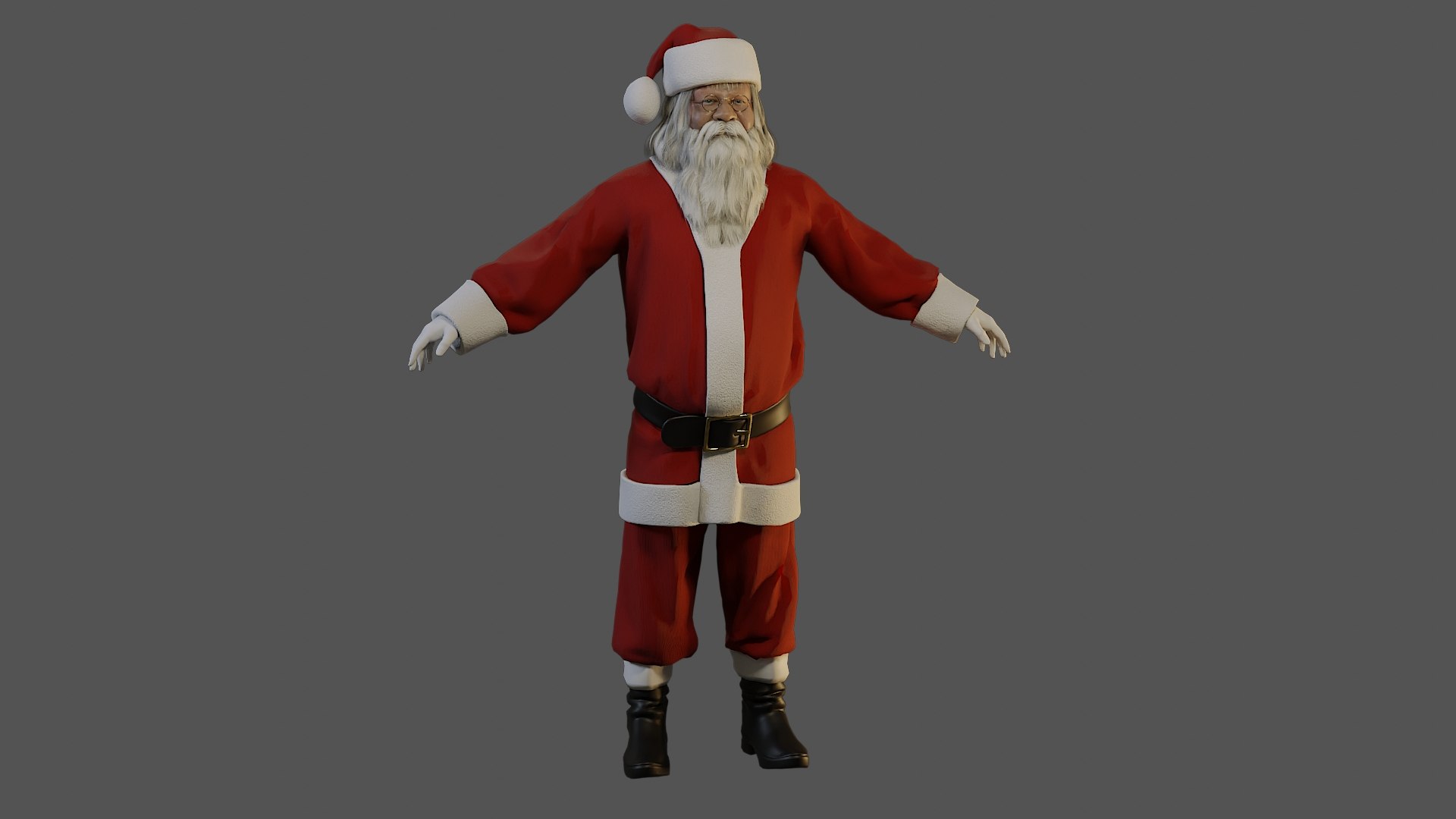 3D Santa Claus Male ACC 5160 T Pose model - TurboSquid 2168287