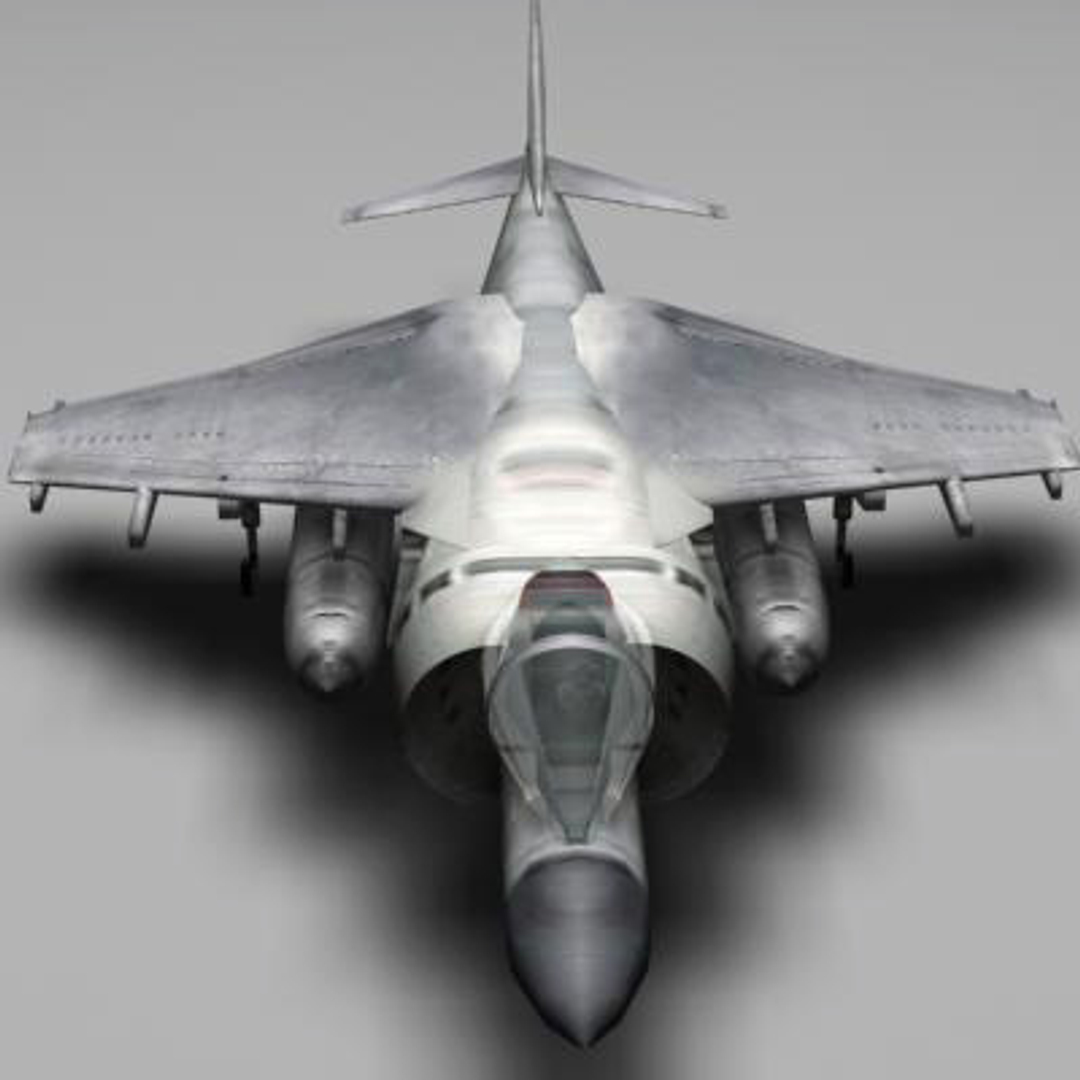 3d plane harrier jet model