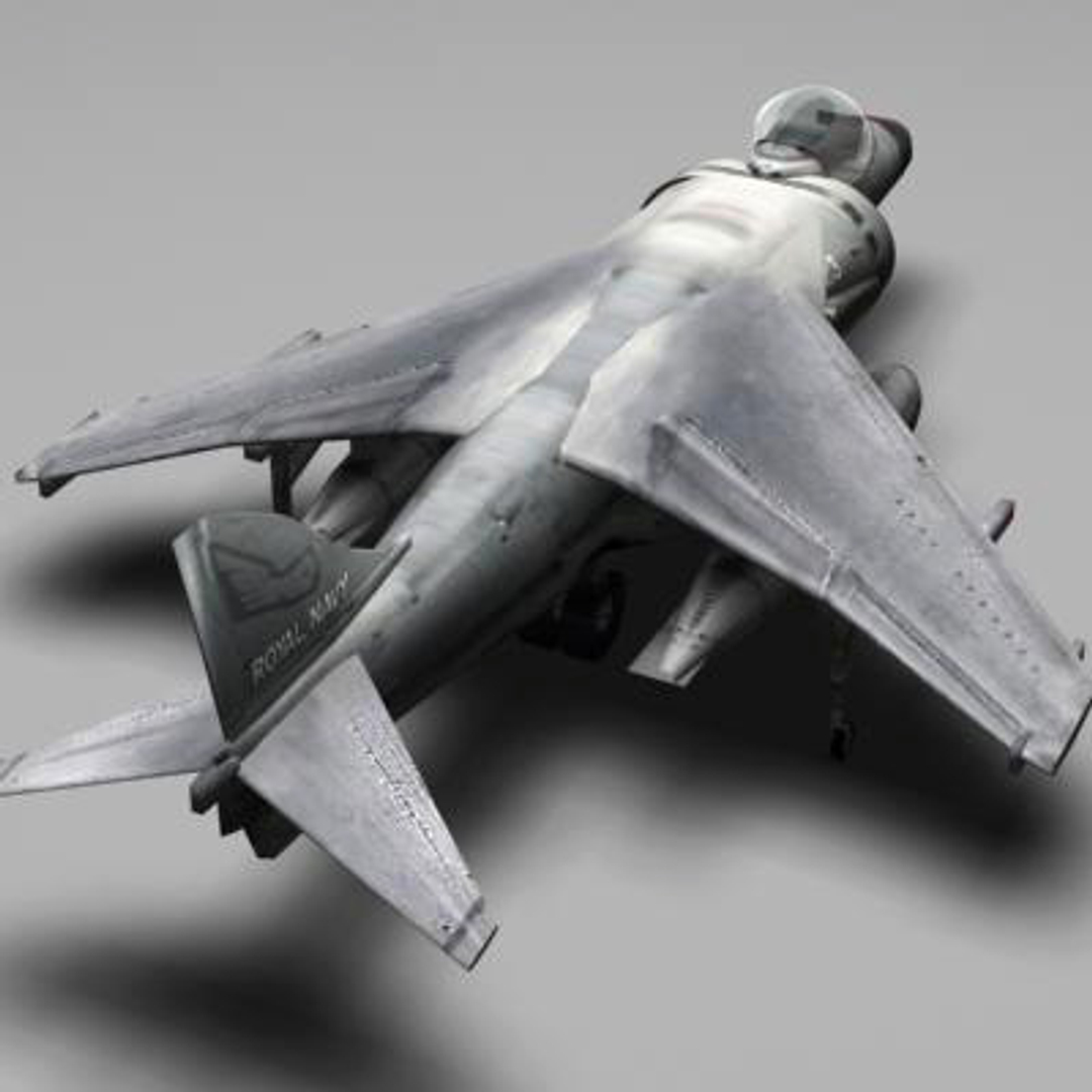 3d plane harrier jet model