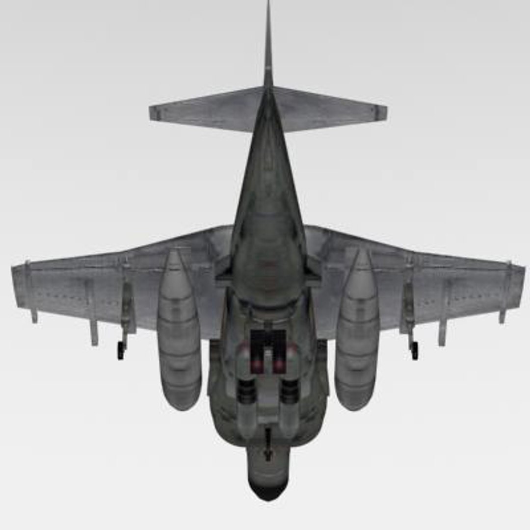 3d Plane Harrier Jet Model