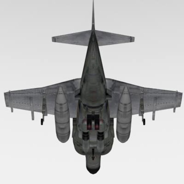 3d plane harrier jet model