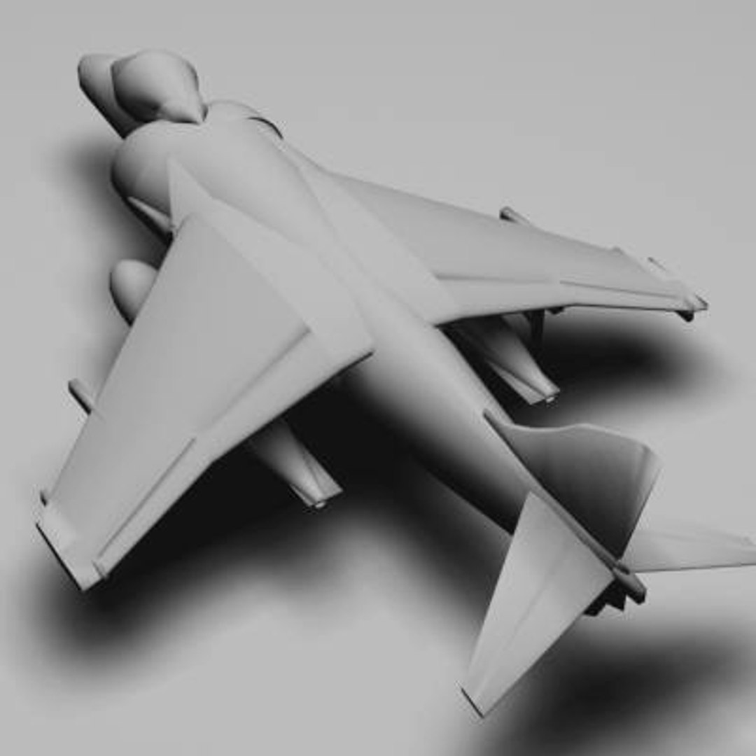 3d Plane Harrier Jet Model