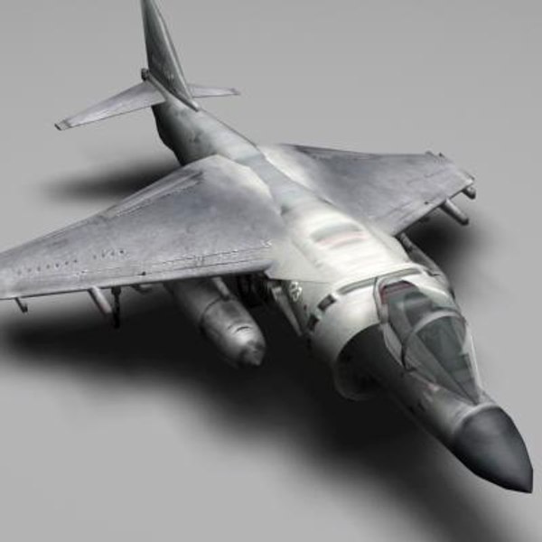 3d plane harrier jet model
