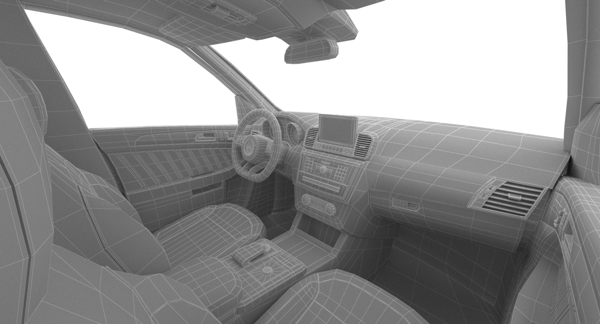 Mercedes Interior 3D Model - TurboSquid 1425021