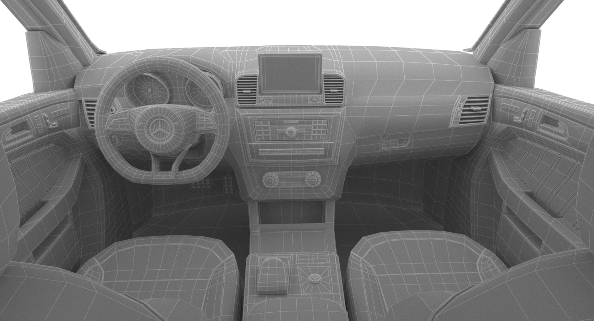 Mercedes Interior 3D Model - TurboSquid 1425021