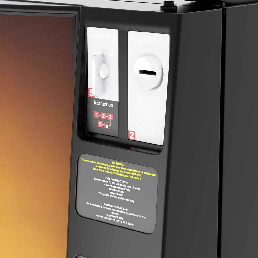 3d Coffee Vending Machine V4 Model