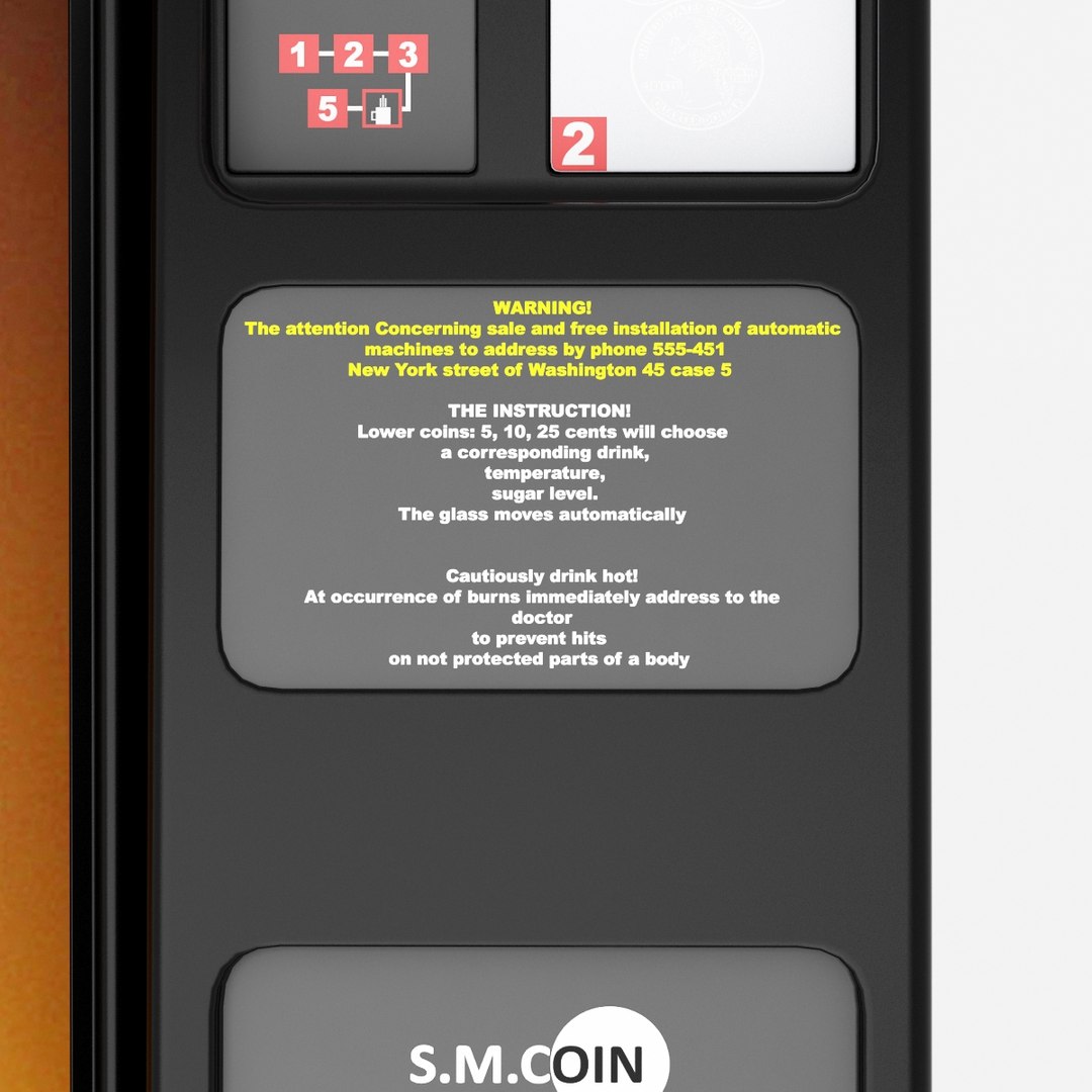 3d Coffee Vending Machine V4 Model