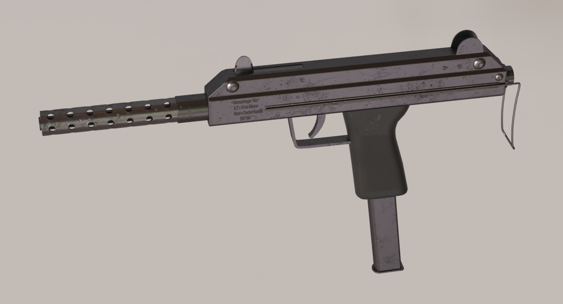 Borz Sub-machine Gun 3D Model - TurboSquid 1268868