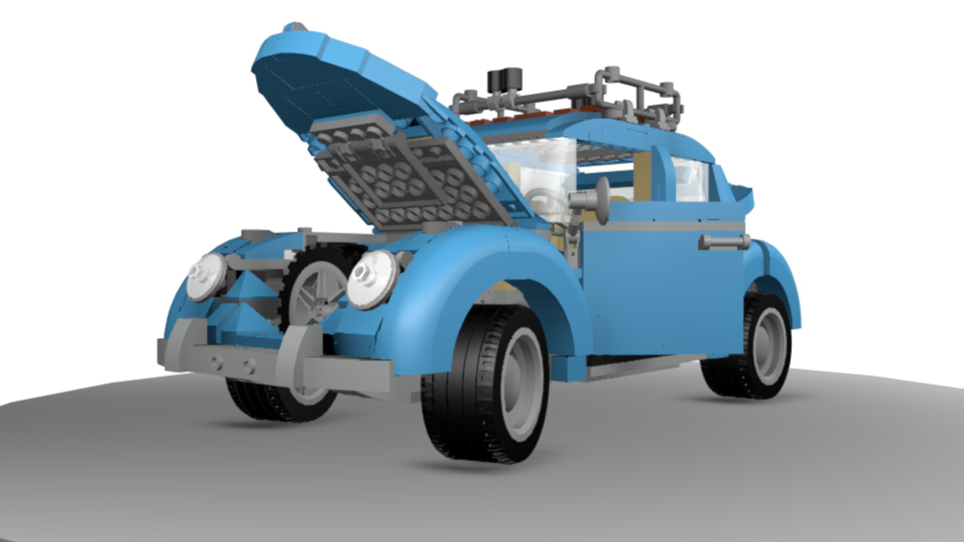 3D Lego Beetle Brick Car Rig Model - TurboSquid 1398475