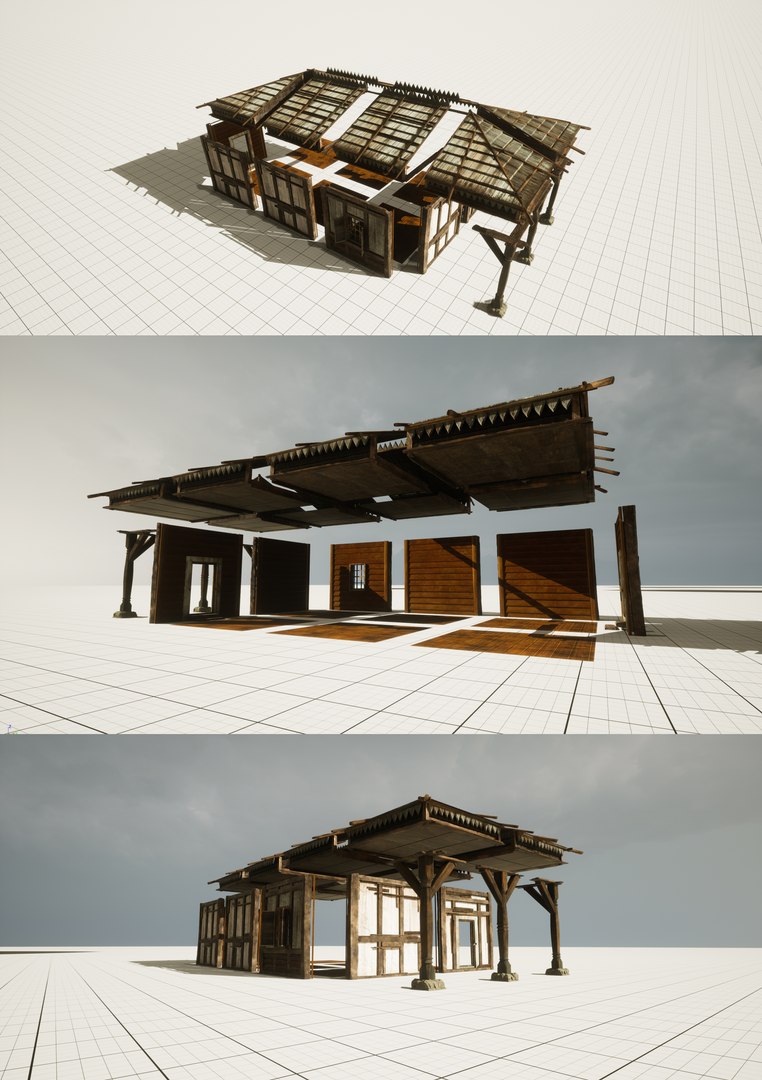 3D Medieval Modular Fantasy House - TurboSquid 2099232