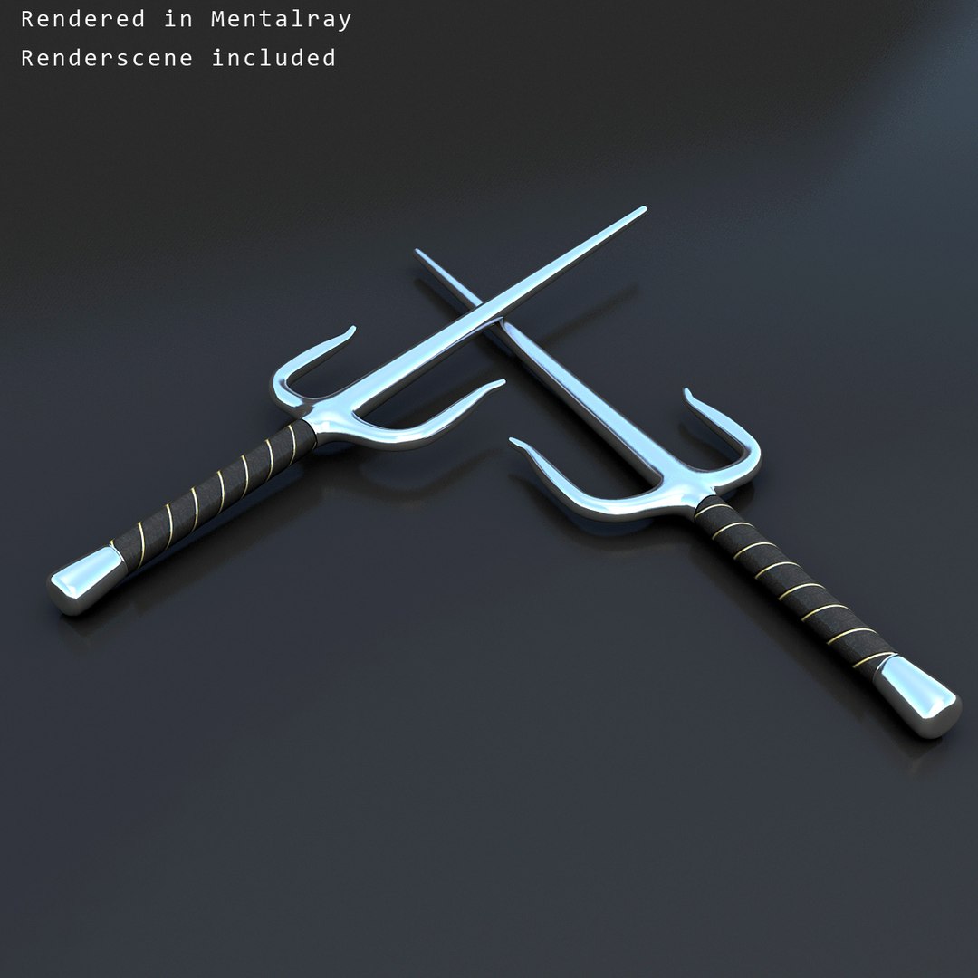 3d Model Sai Ninja Weapon