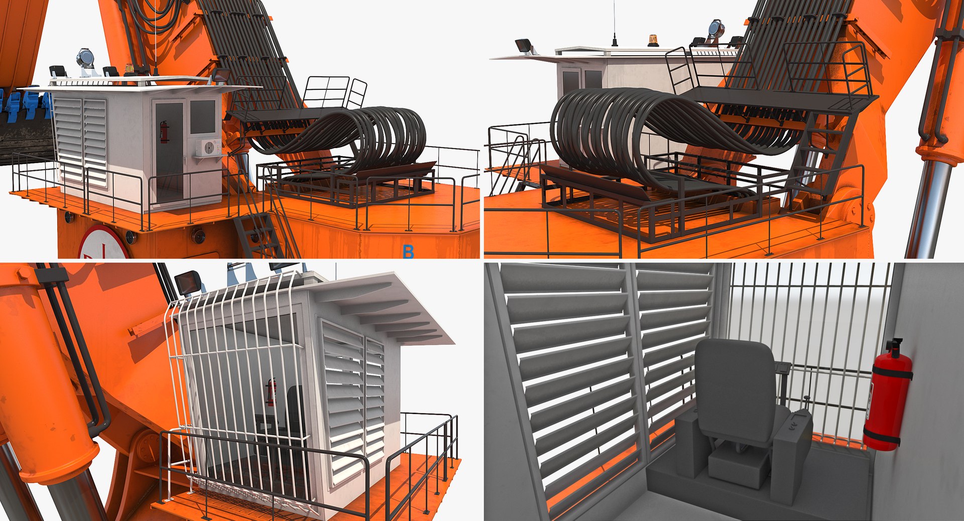 3D backhoe dredger backacter 1100 model - TurboSquid 1255247