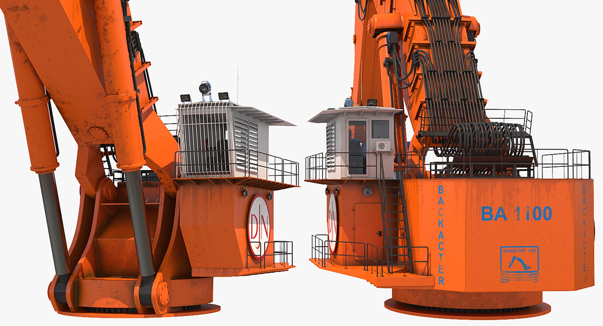 3D Backhoe Dredger Backacter 1100 Model - TurboSquid 1255247