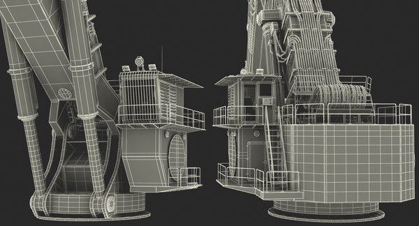 3D backhoe dredger backacter 1100 model - TurboSquid 1255247