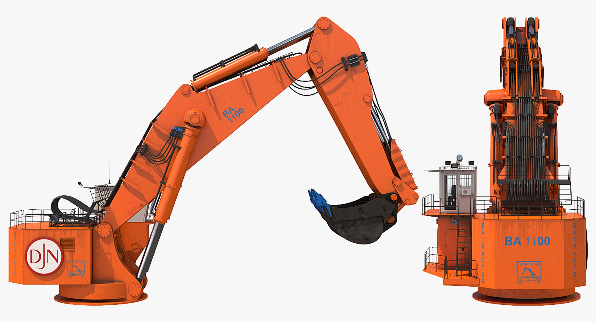3D Backhoe Dredger Backacter 1100 Model - TurboSquid 1255247
