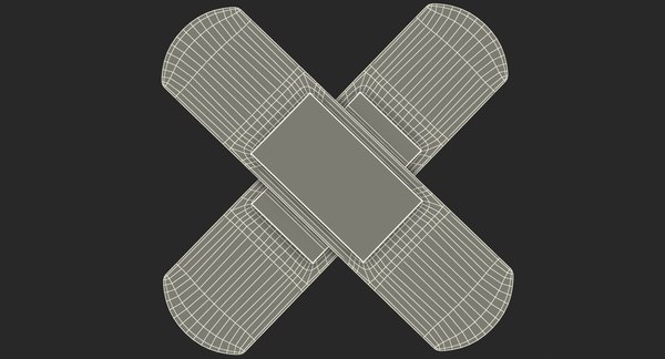 Cross band aid model - TurboSquid 1333080