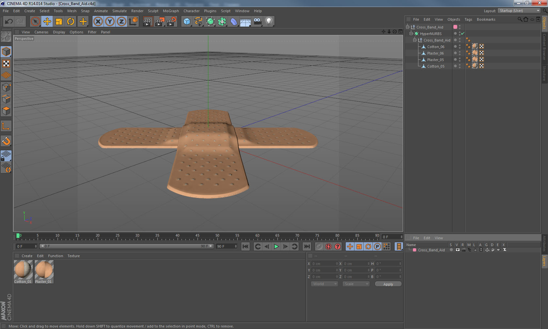 Cross band aid model - TurboSquid 1333080