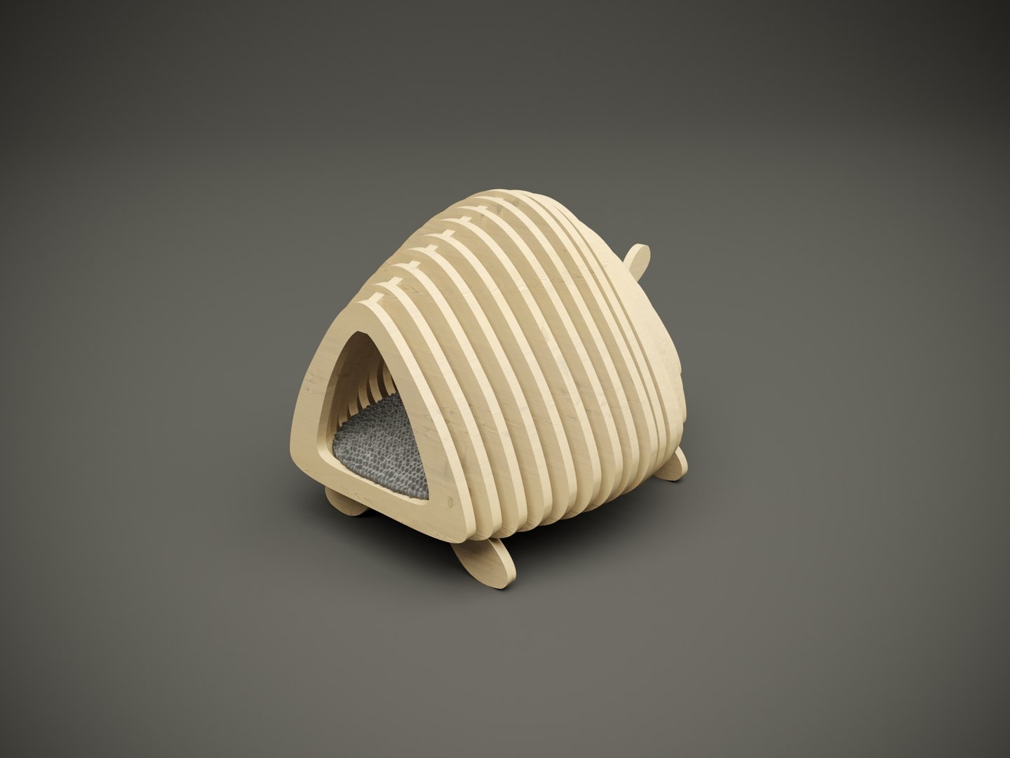 3D Wood Parametric Cat House Model For Cnc Machine - TurboSquid 2021844