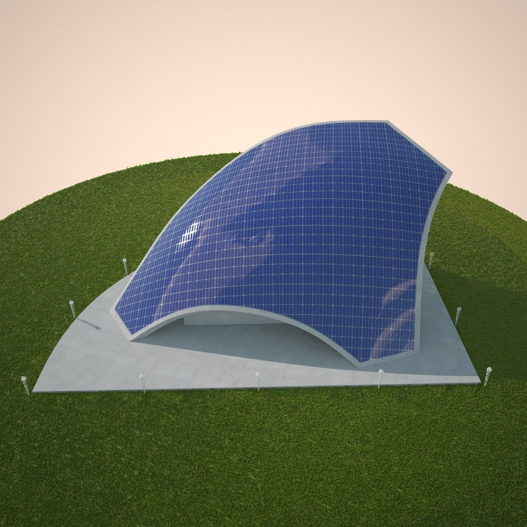 3d solar house model