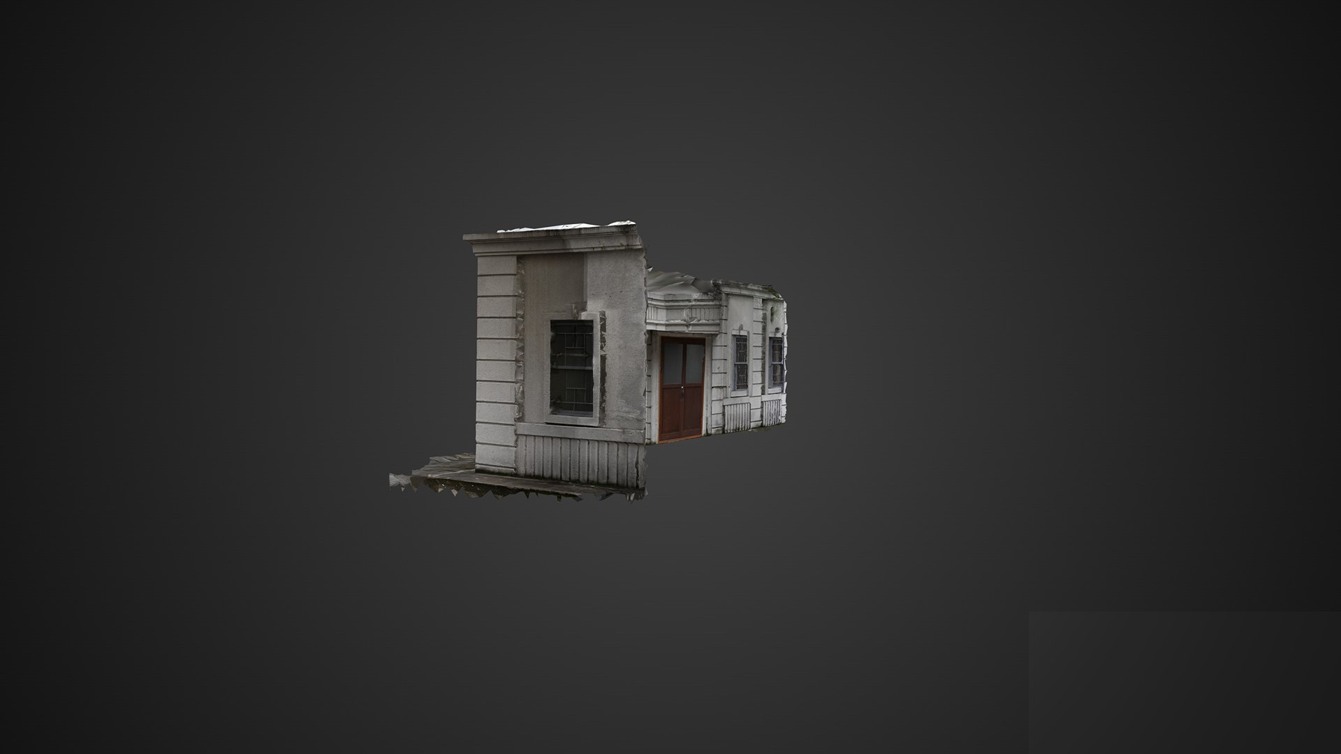 Grey Wall Building 3D - TurboSquid 2032615
