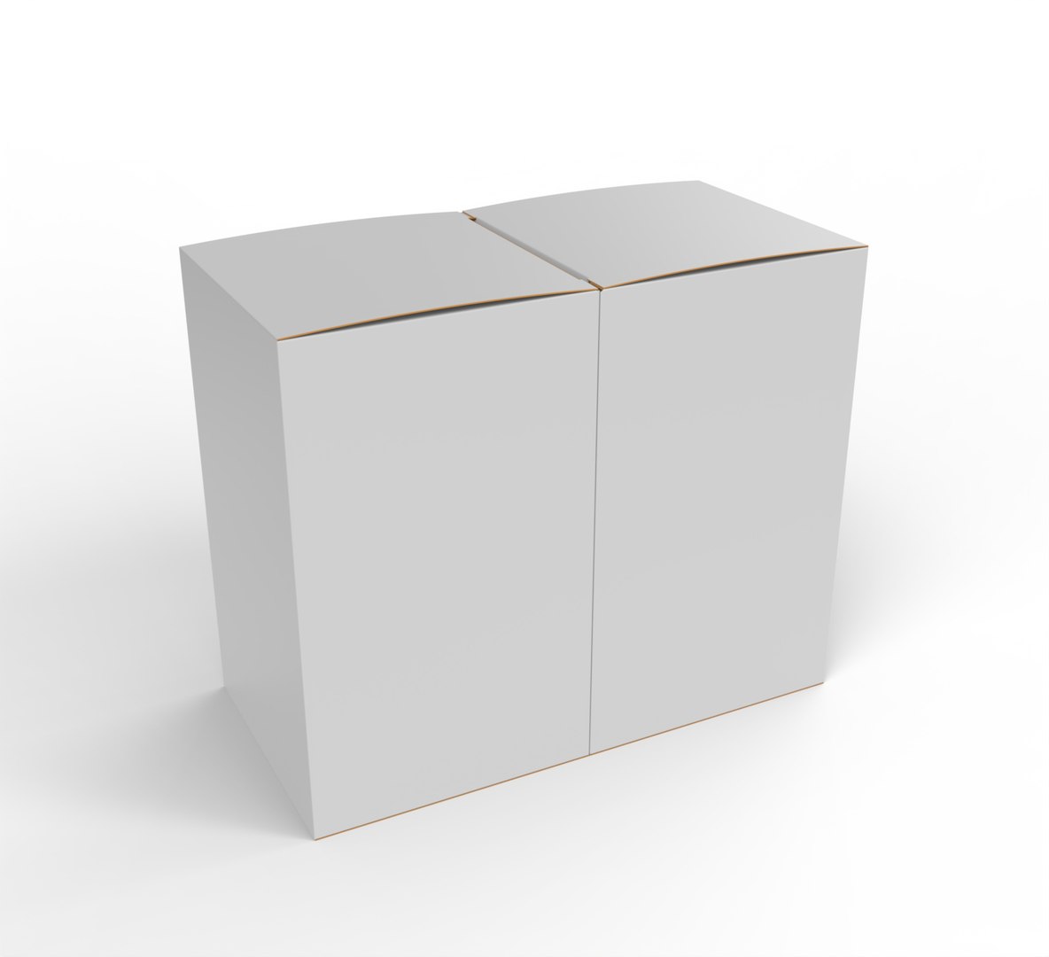 3D Double Box Packaging Box 90x90x150mm - TurboSquid 2318026