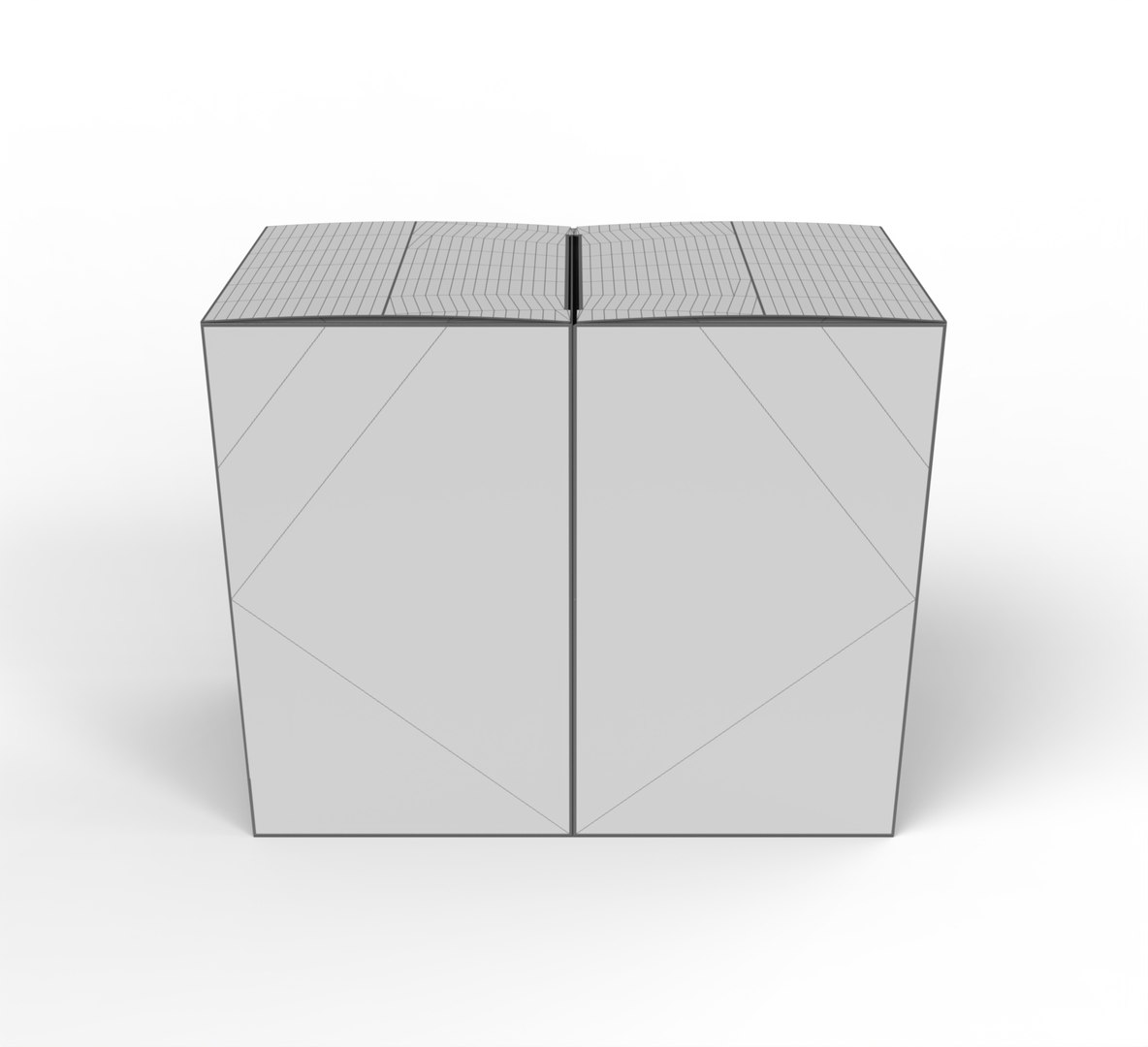 3D Double Box Packaging Box 90x90x150mm - TurboSquid 2318026